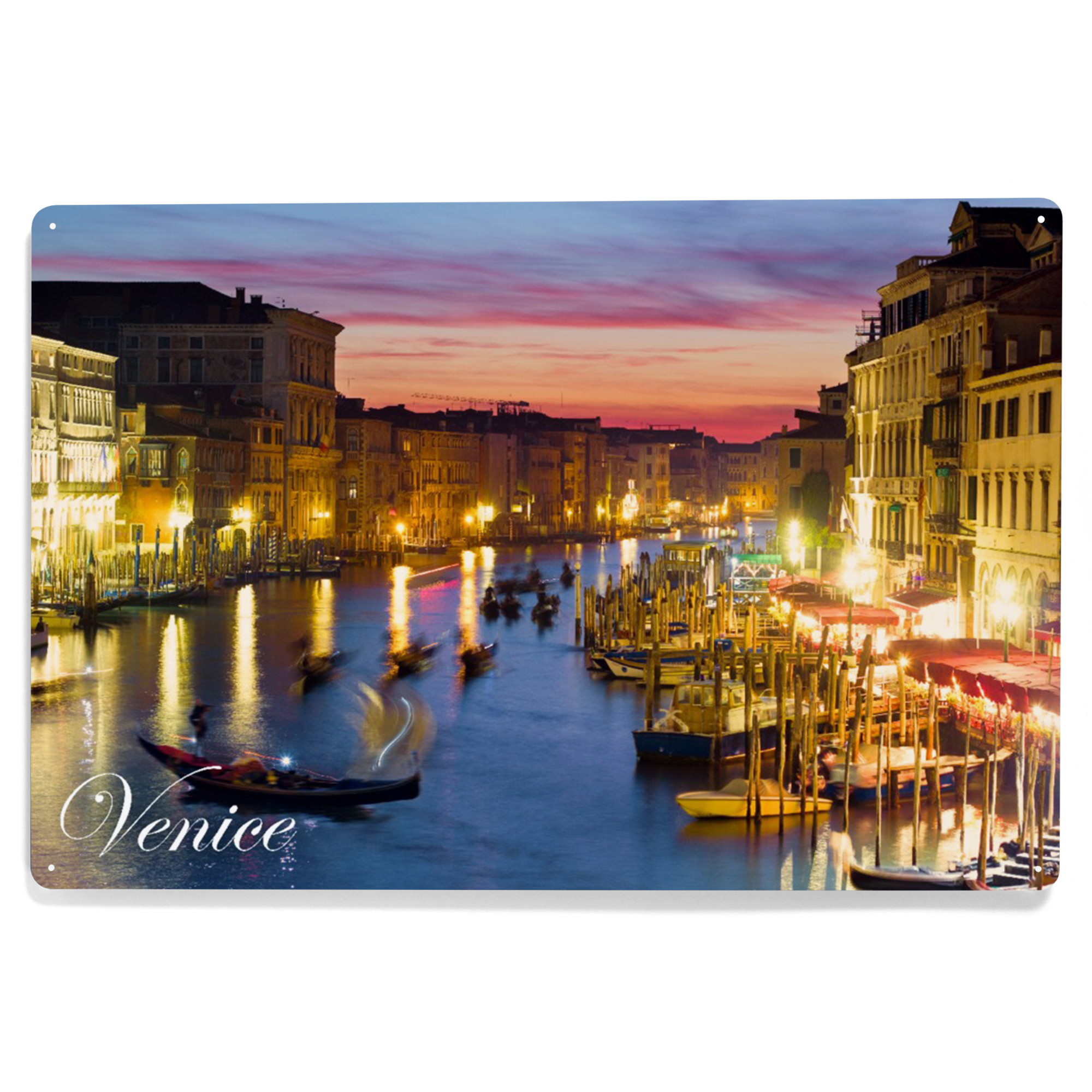 Venice, Italy, Grand Canal at Sunset (12x18 Aluminum Art, Indoor ...