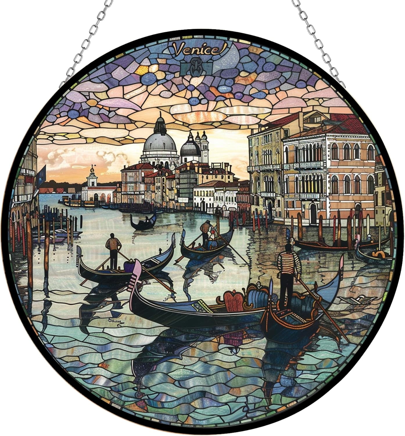 Venice Italy Stained Glass Window Hangings, Handcrafted Stained Glass ...