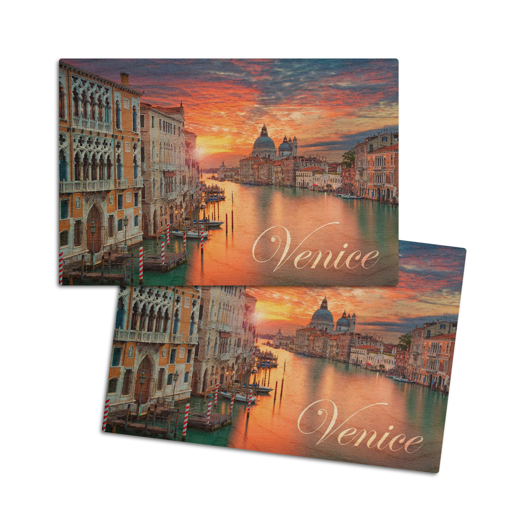 Venice, Italy, Sunrise (4x6 Birch Wood Postcards, 2-Pack Stationary ...