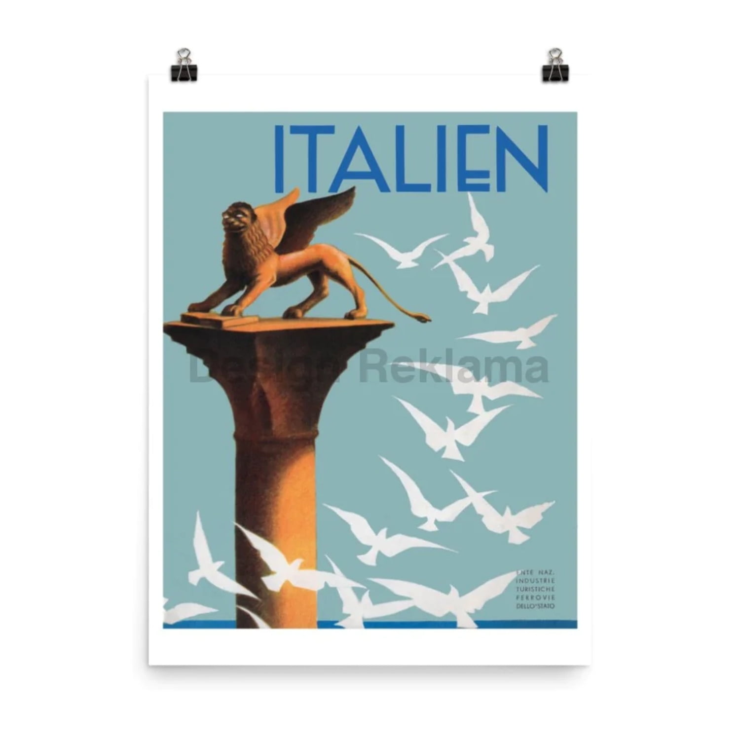 Venice, Italy circa 1935. Unframed Vintage Travel Poster - Walmart.com