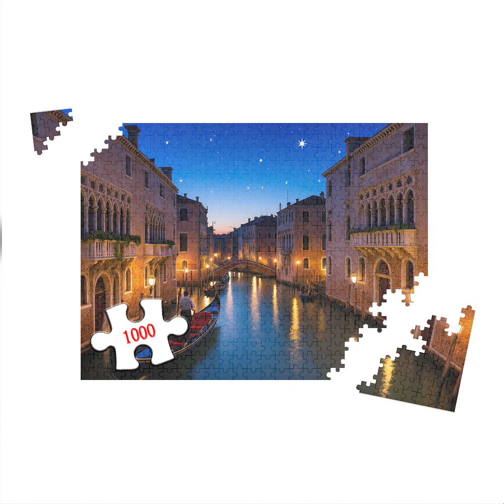 Venice Night Canal Gondola Romantic Landscape Jigsaw Puzzle 1000 Pieces ...
