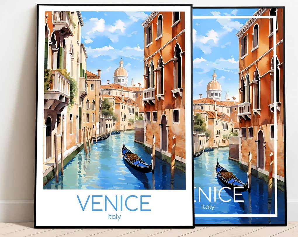 Venice Travel Poster Venice Poster Wall Art Italy Vintage Poster Venice ...