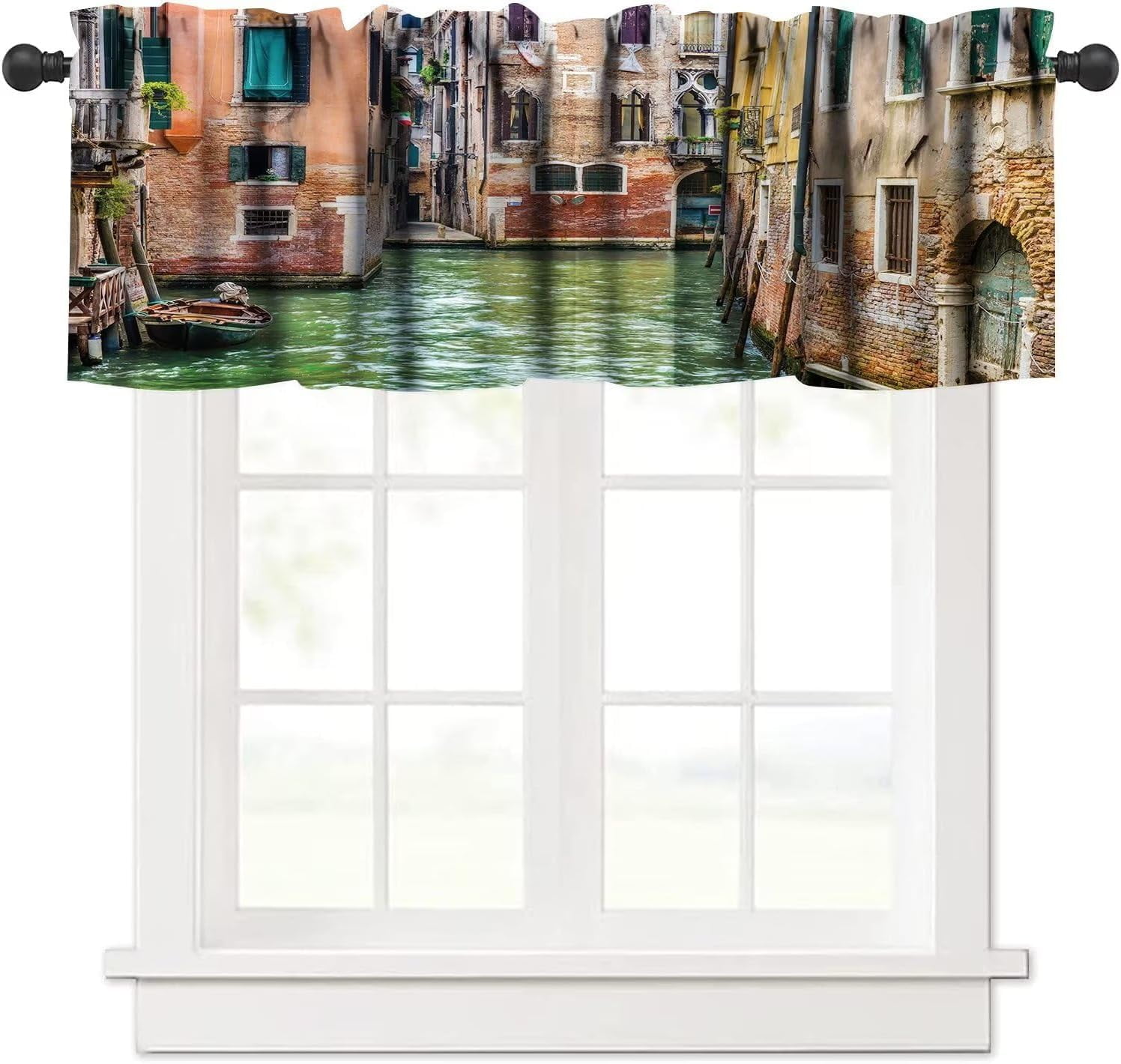 Venice Valance Curtain Italian City on Water Famous Streets Houses ...