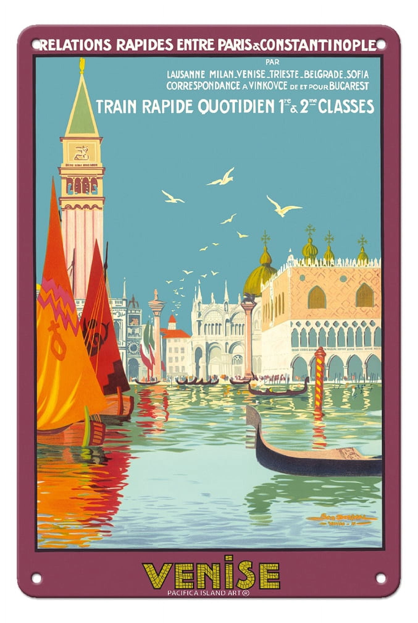 Venice (Venise) Italy - Venetian Grand Canal - Fast Train Daily (Train ...