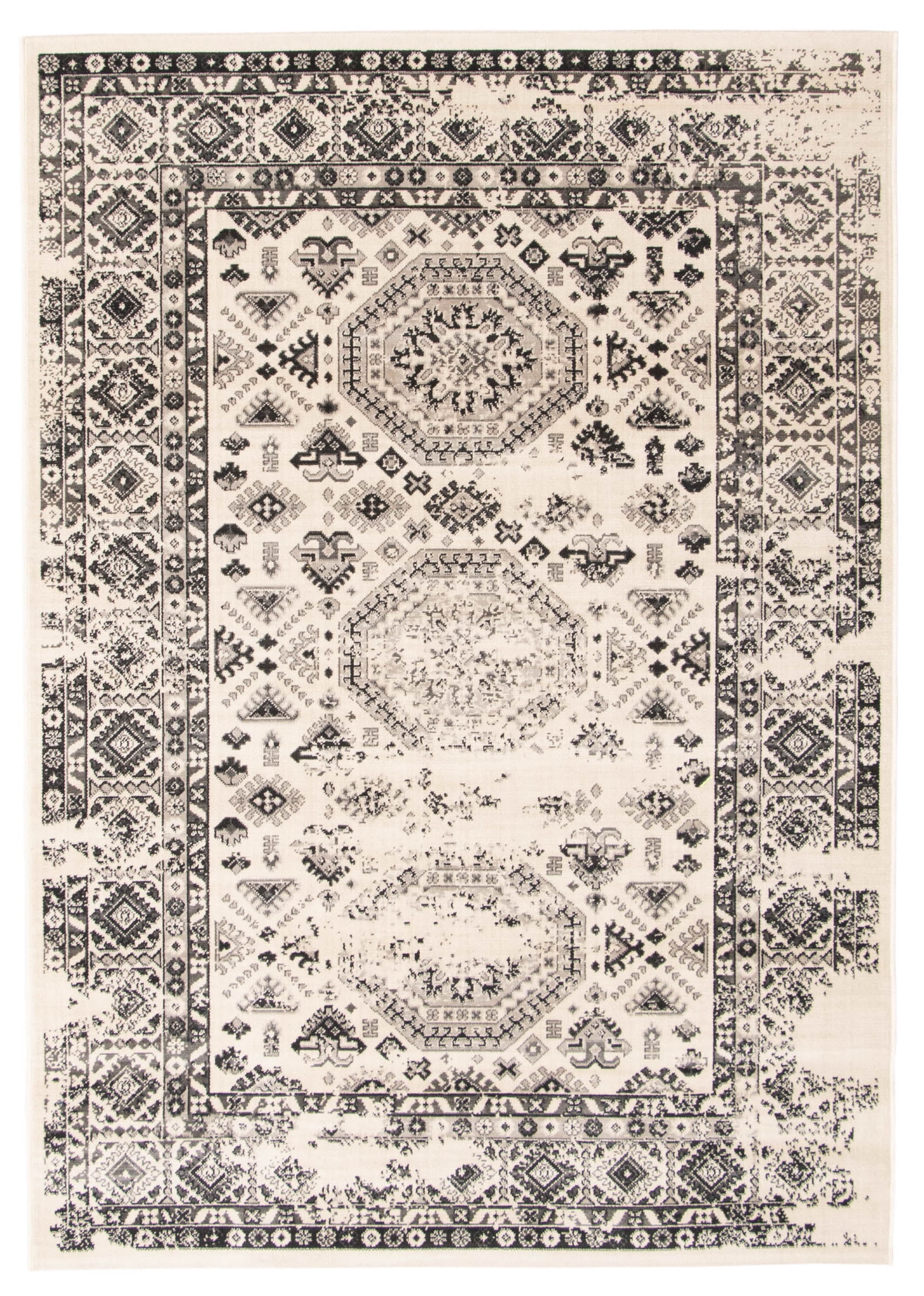 Venize Grey Polypropylene Rug 5'3" x 7'7" - Walmart.com