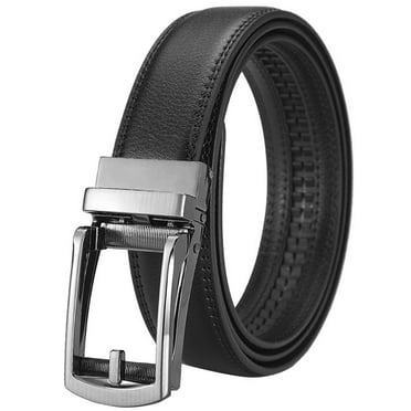 SENDEFN Leather Belt for Men Automatic Ratchet Buckle Slide Dress ...
