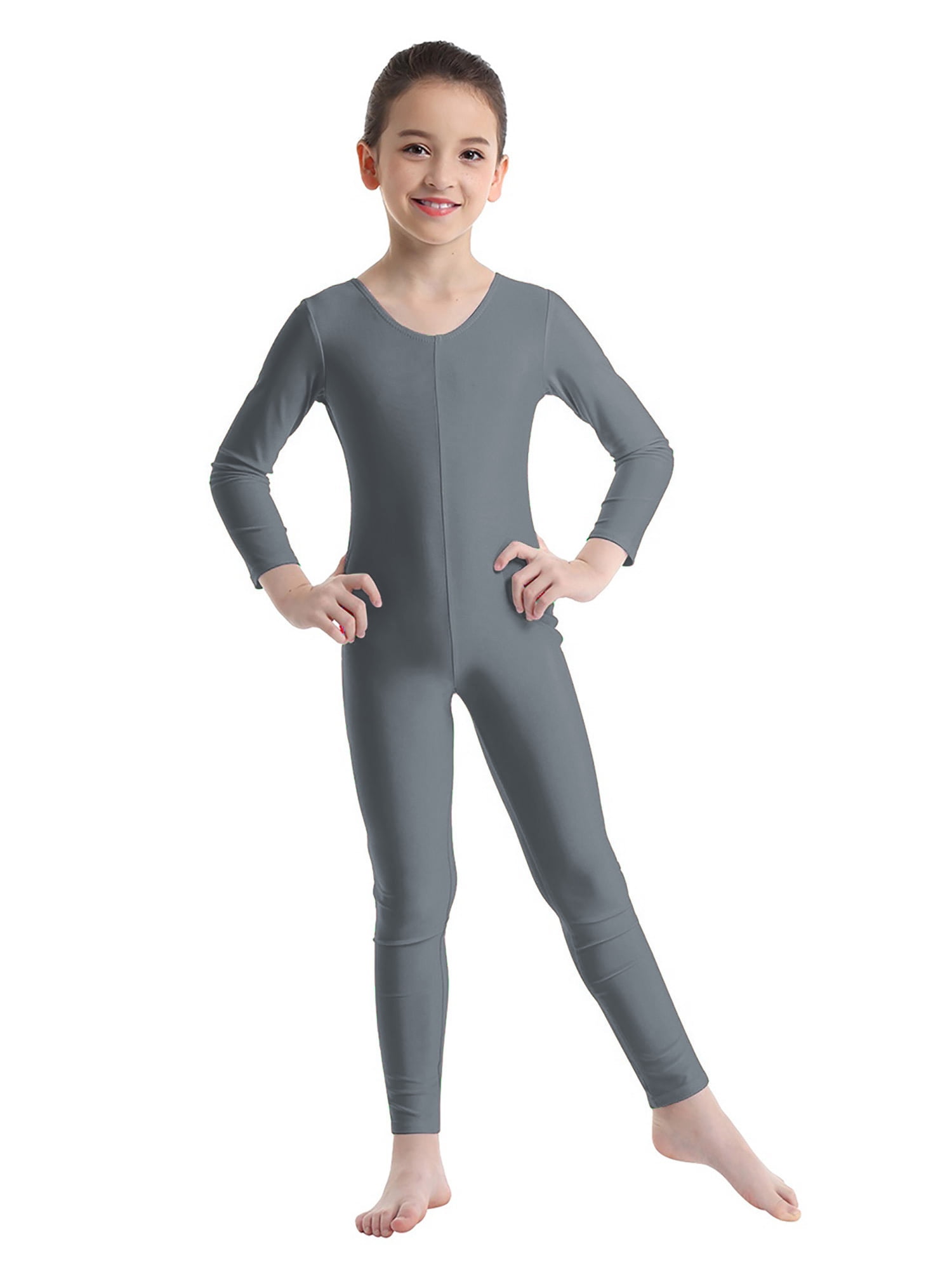 Venjoe Girls Unitards Gymnastics Long Sleeves Full Body Toddler Ballet ...