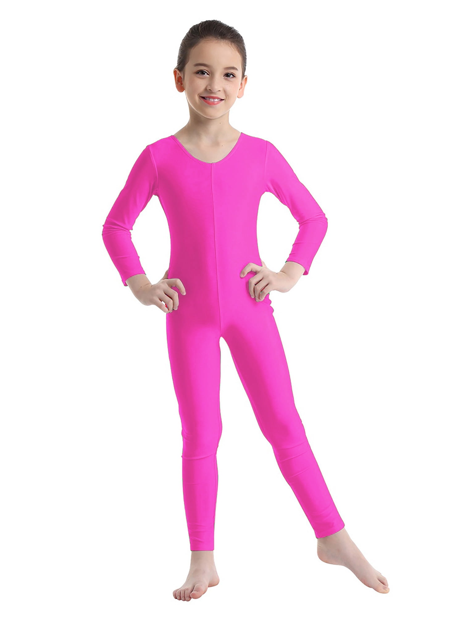 Venjoe Girls Unitards Gymnastics Long Sleeves Full Body Toddler Ballet ...