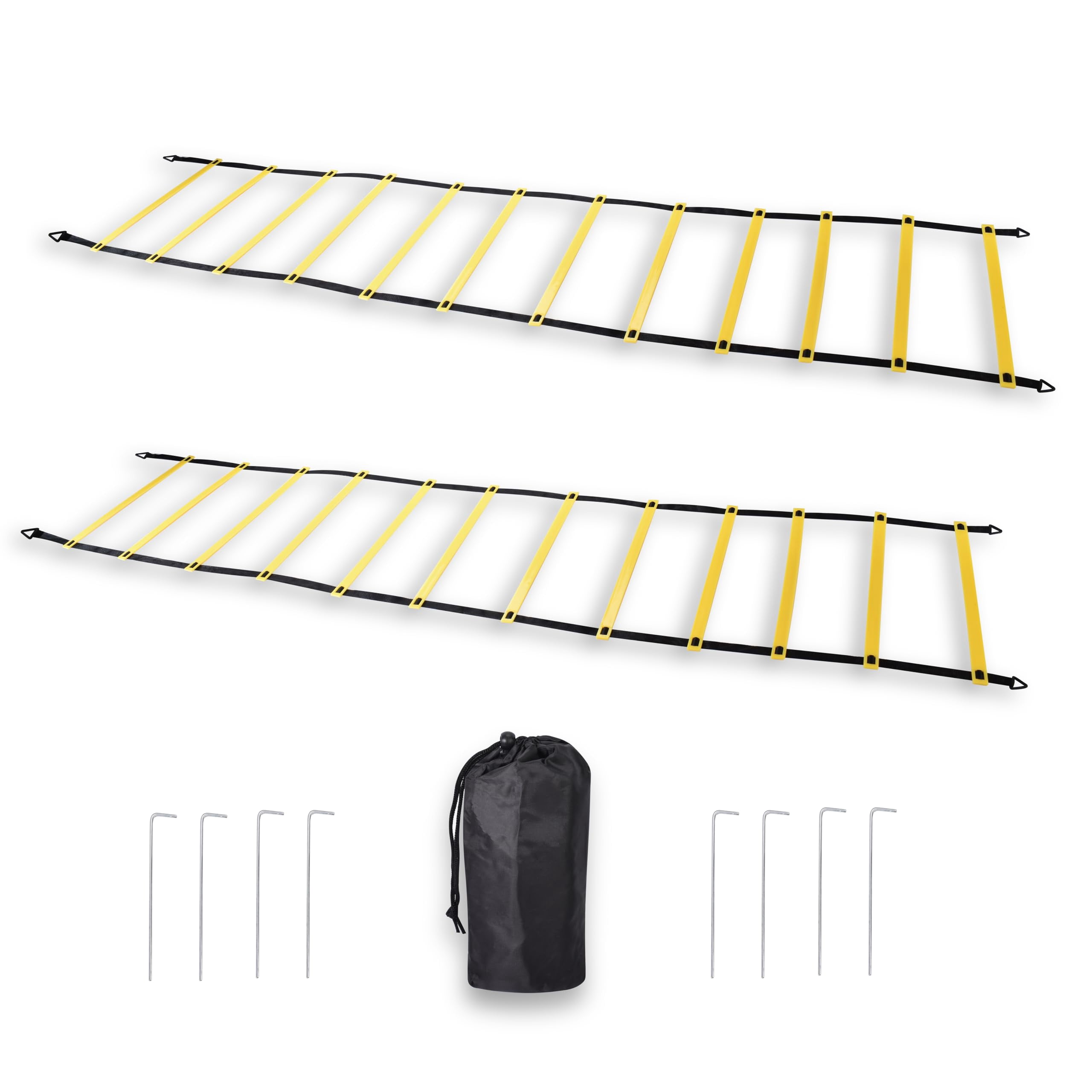 Venmark Agility Ladder, 2 Pack - Exercise and Training Ladder Set with ...