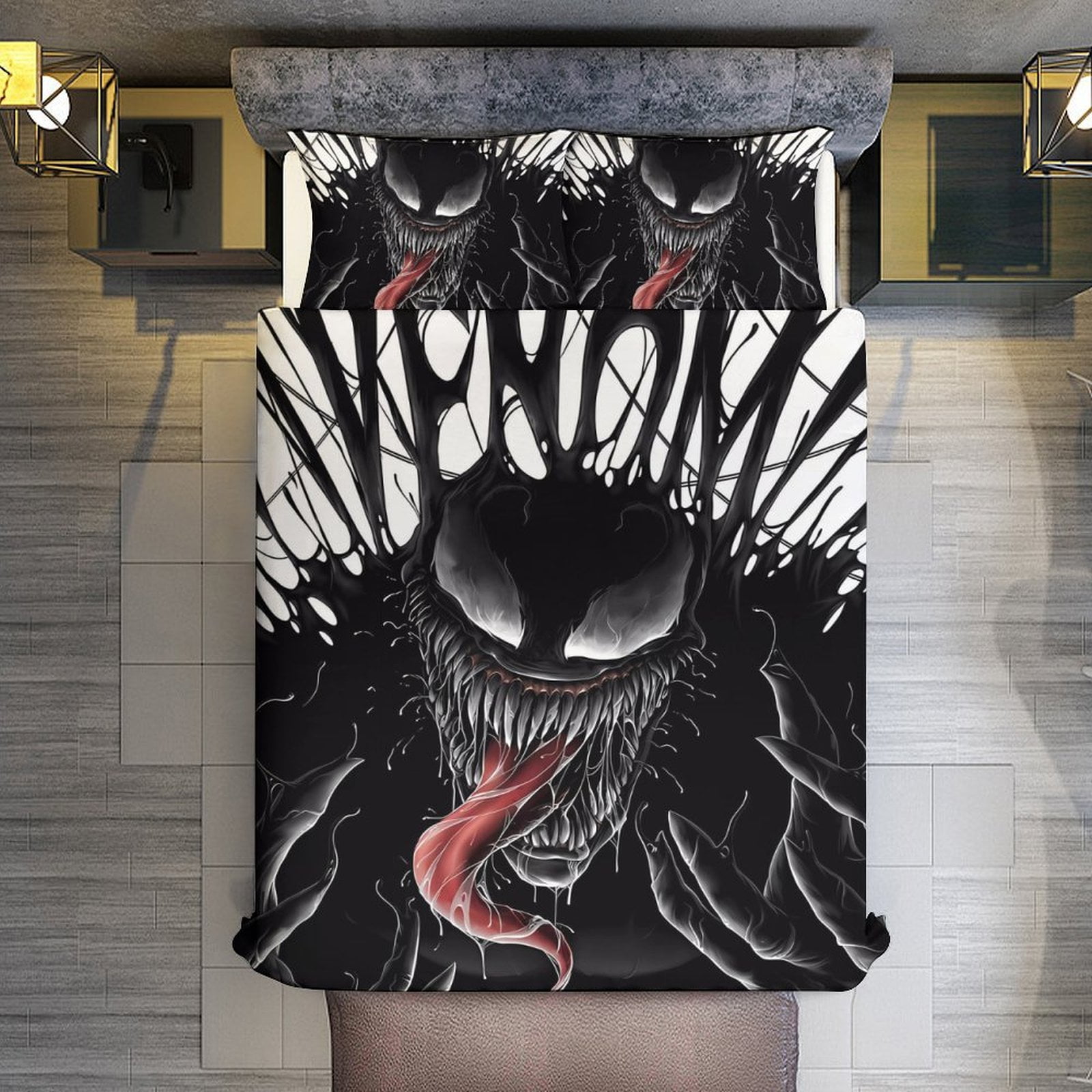 Venom 3-Piece Bedding Set, Printed Quilt Set Twin Size, Full Size,Queen ...
