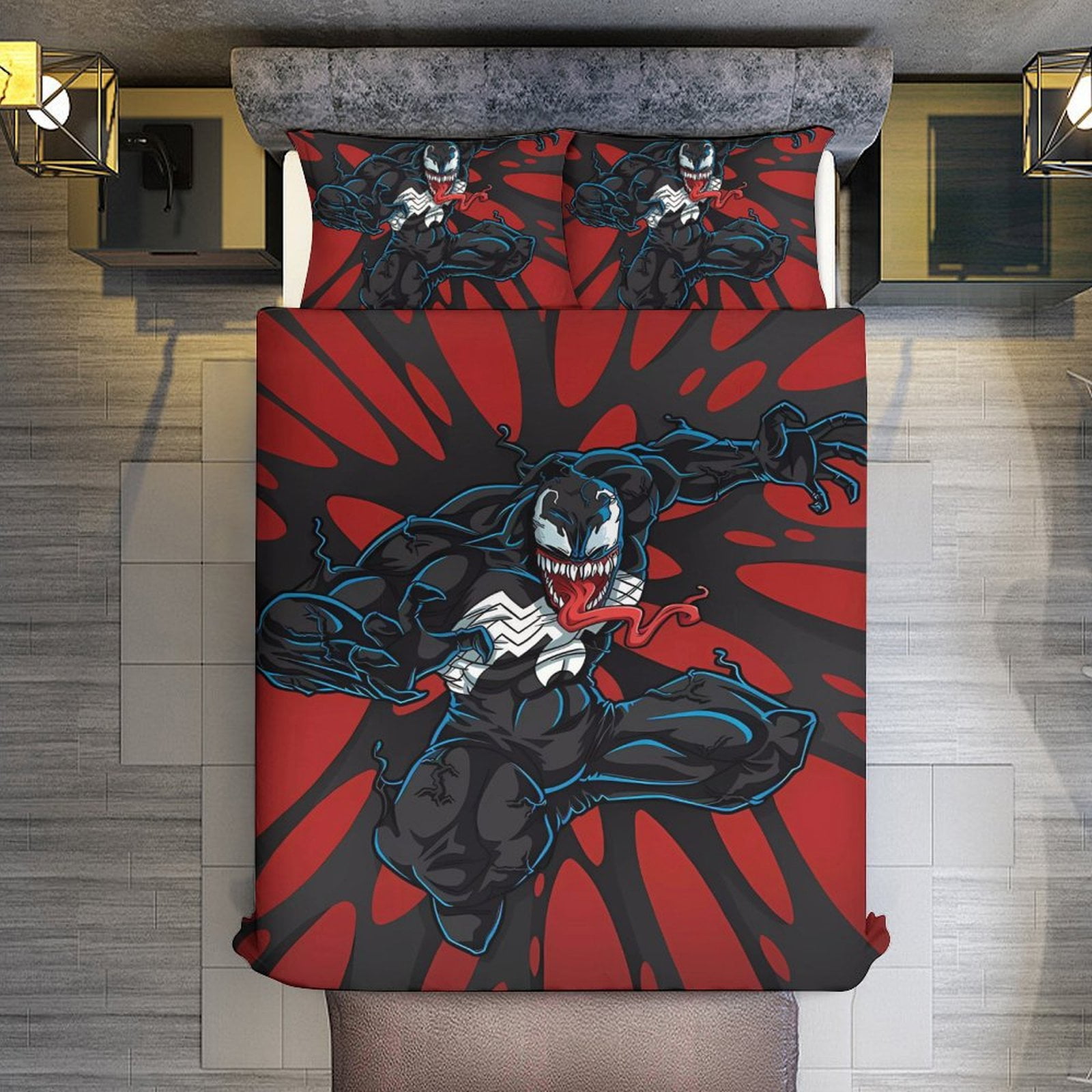 Venom 3-Piece Bedding Set, Printed Quilt Set Twin Size, Full Size,Queen ...
