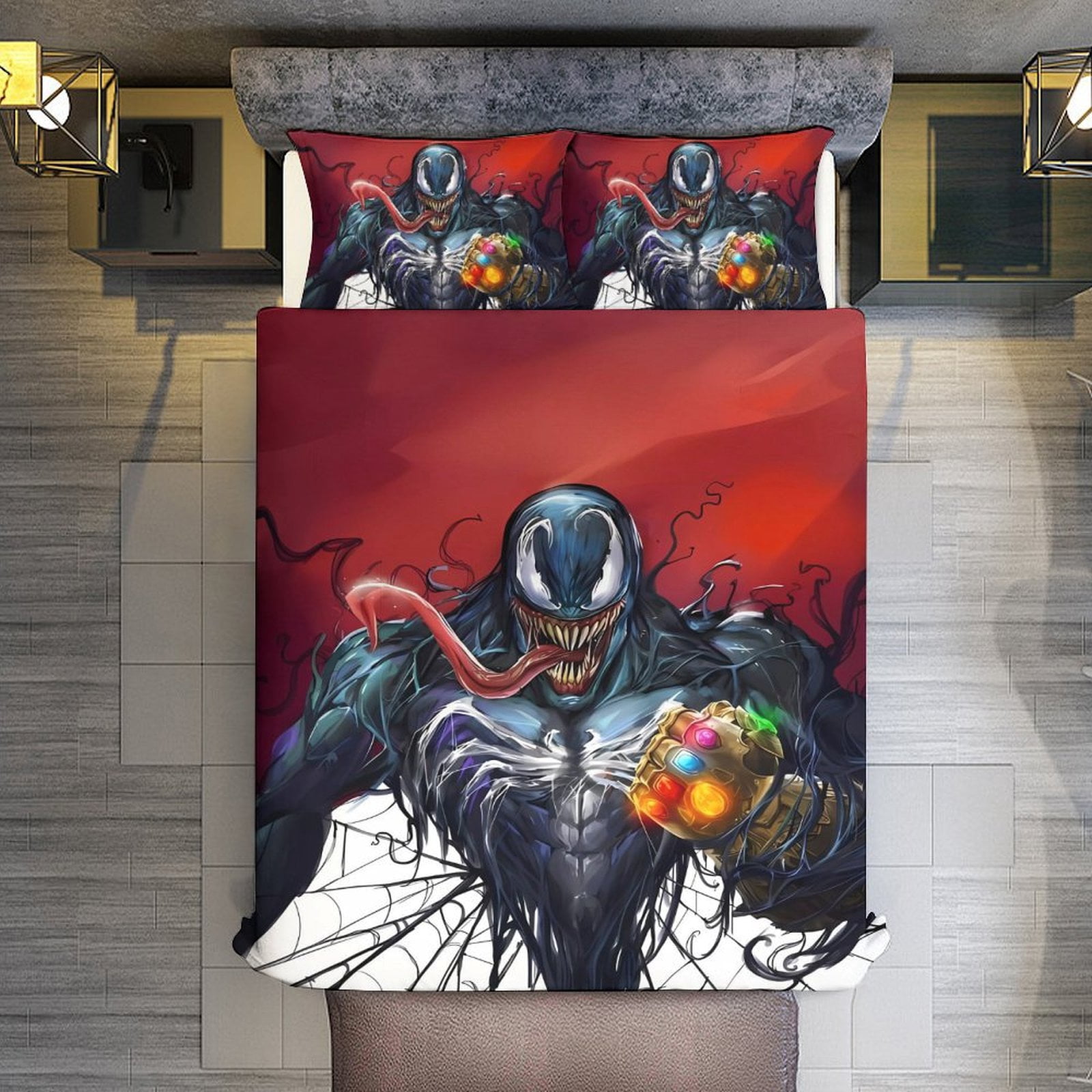 Venom 3-Piece Bedding Set, Printed Quilt Set Twin Size, Full Size,Queen ...