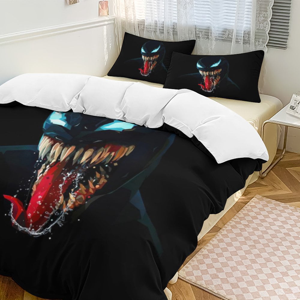 Venom 3-Piece Bedding Set Warm And Comfortable Soft Duvet Cover Bed Set ...