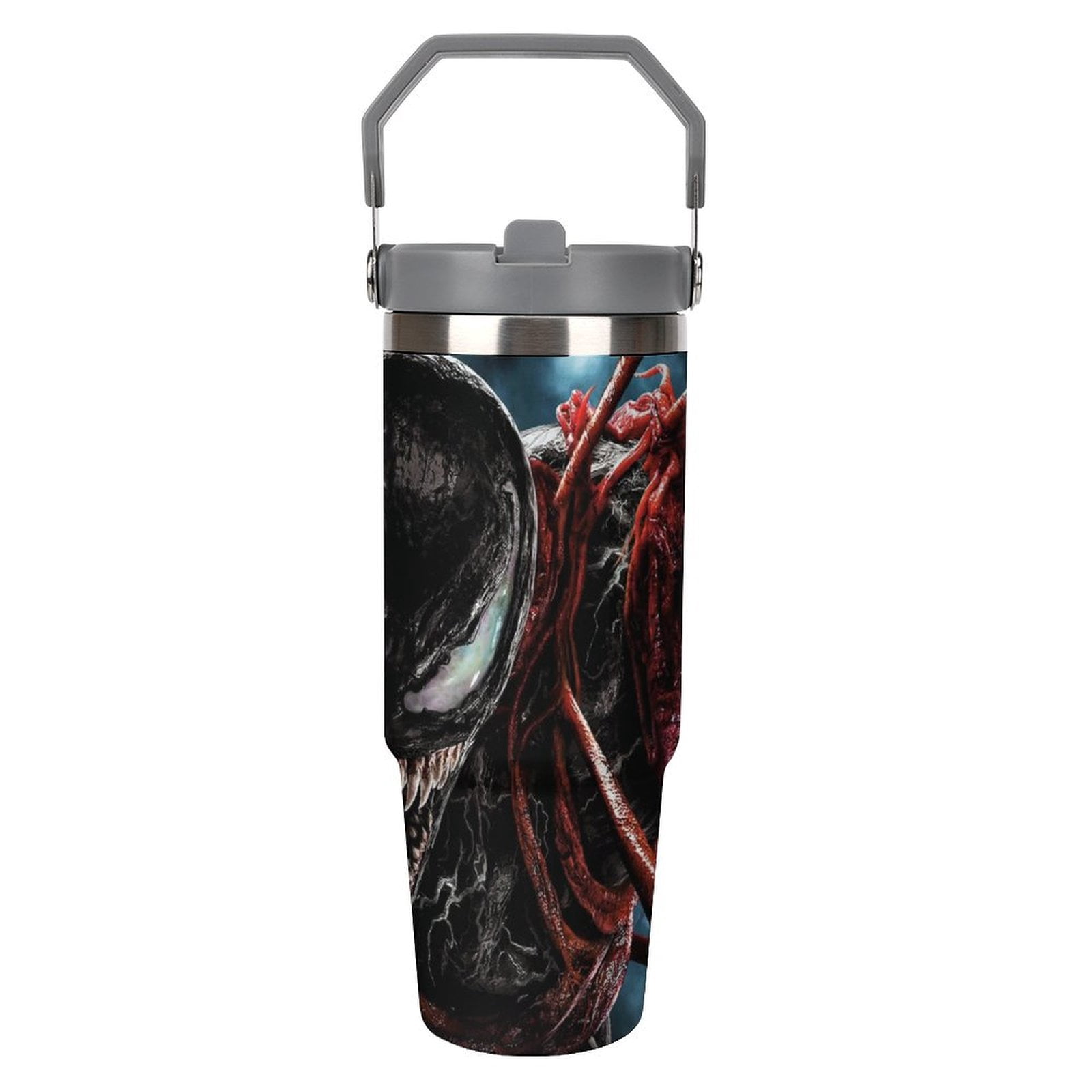 Venom 30 Oz Tumbler With Handle And Straw, Stainless Steel Vacuum ...