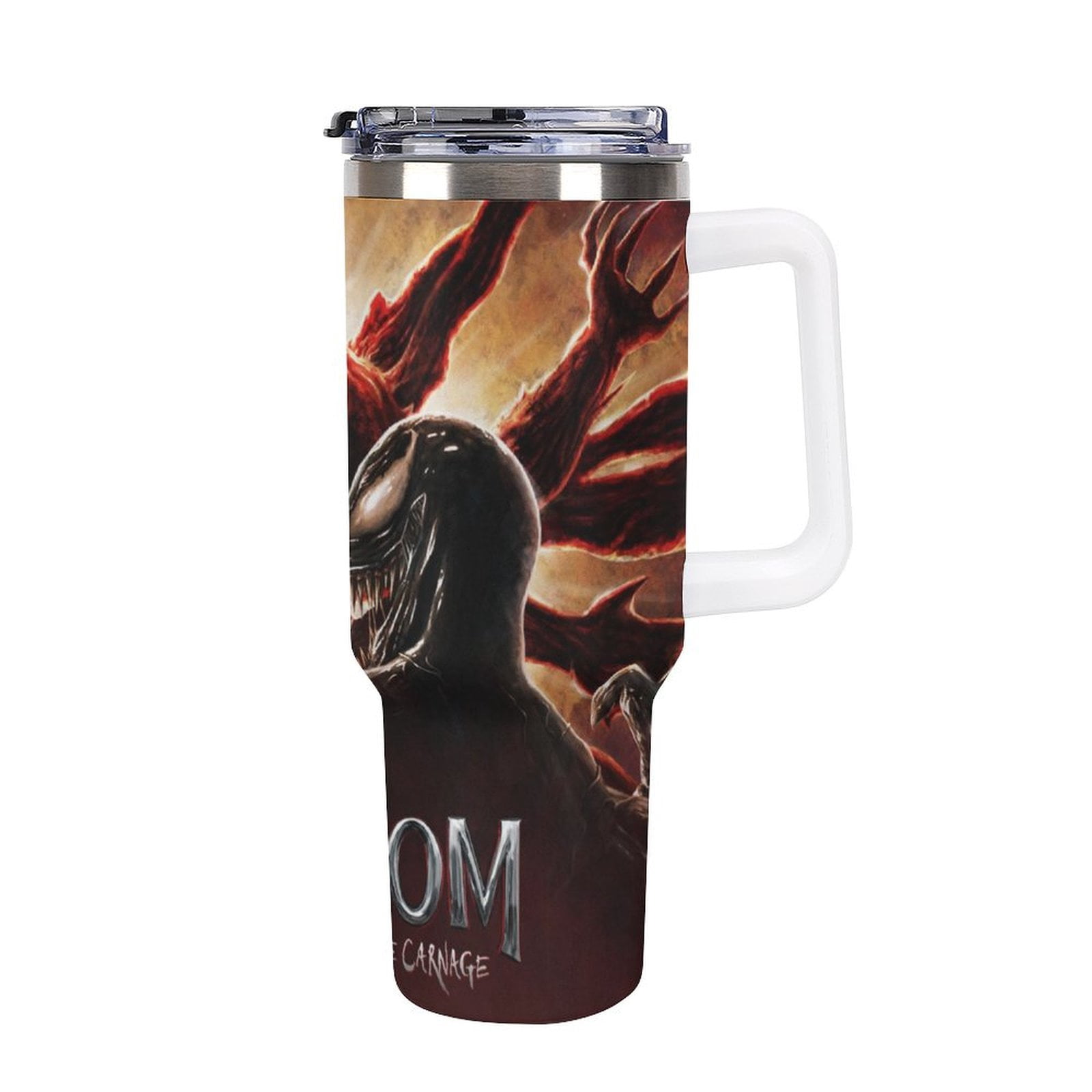 Venom 40 Oz Tumbler With Handle And Straw, Stainless Steel Vacuum ...