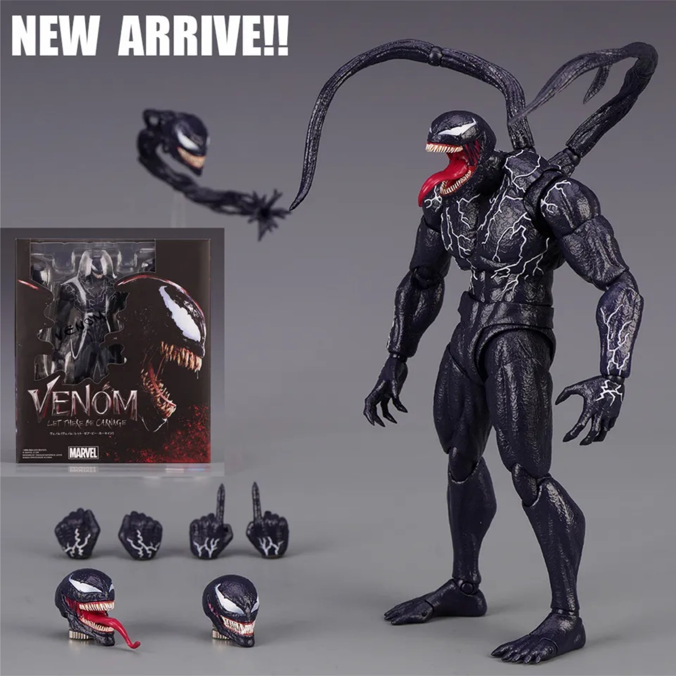 Venom Action Figure New SHF Venom Let There Be Carnage 2nd Ver. Action Figure Box Toys Gifts ...
