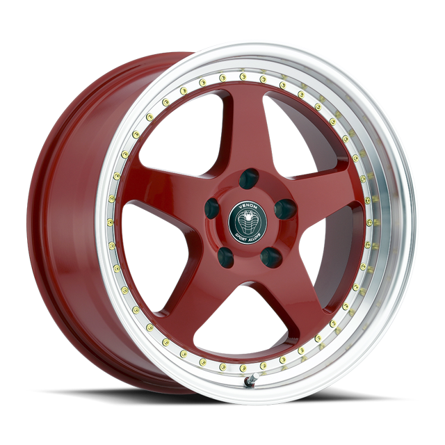 Venom Alloy Rims VENOM11 18X8.5 5X114.3 +30 73.1 Gloss Red Machined Lip ...