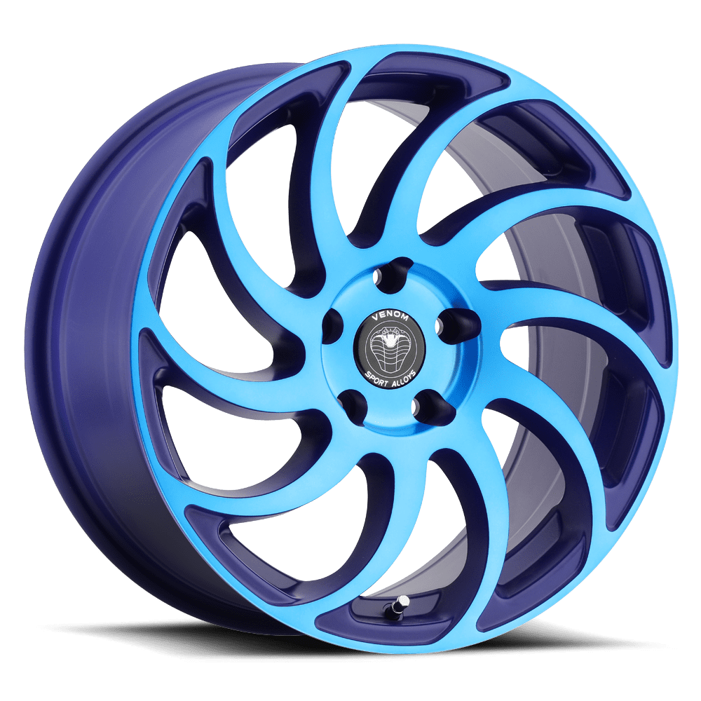 Venom Alloy Rims VENOM32 17X8 5X114.3 +31 73.1 Neon Blue - Walmart.com
