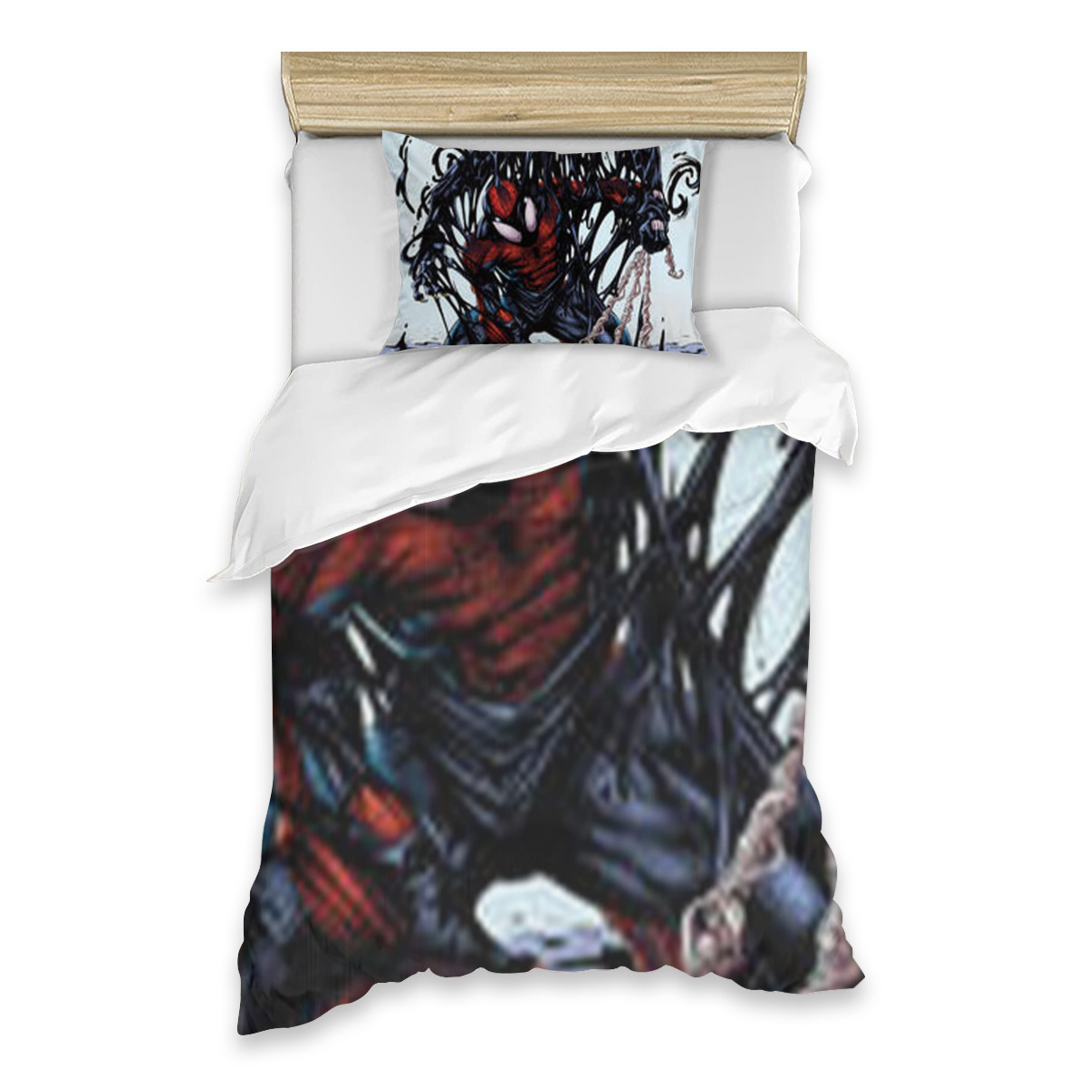 Venom Anime 2 Piece Set Breathable Down Comforter + 1 Pillowcase, Twin ...