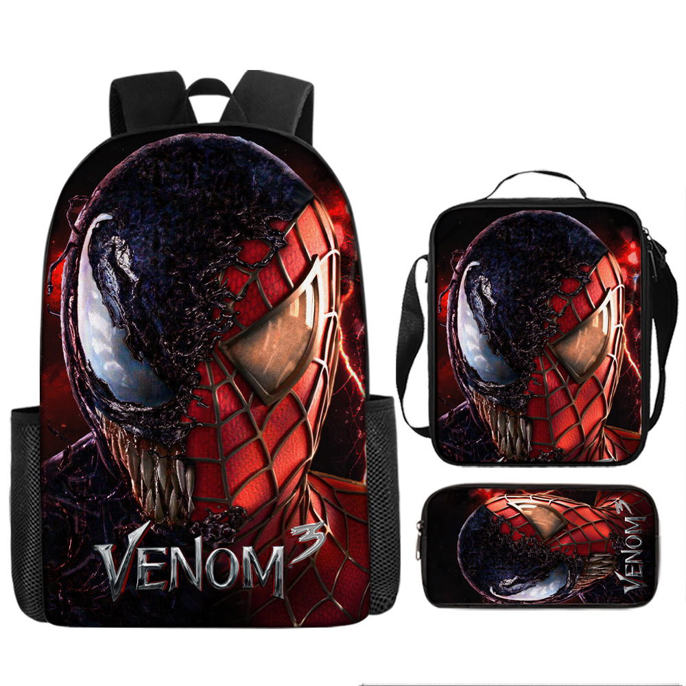 Venom Anime Backpack Set 3 Pieces with Lunch Bag and Pencil Case for ...
