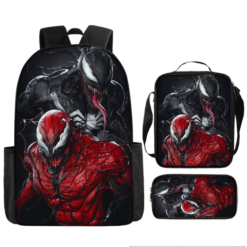 Venom Anime Backpack Set 3 Pieces with Lunch Bag and Pencil Case for ...