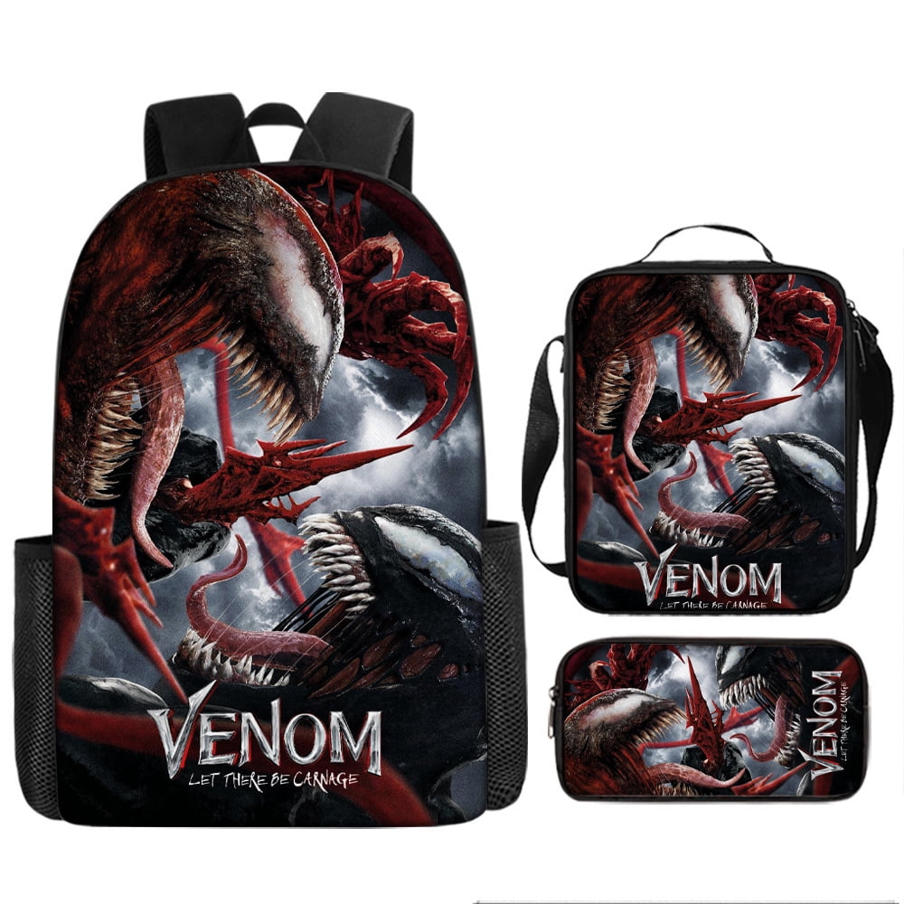 Venom Anime Backpack Set 3 Pieces with Lunch Bag and Pencil Case for ...