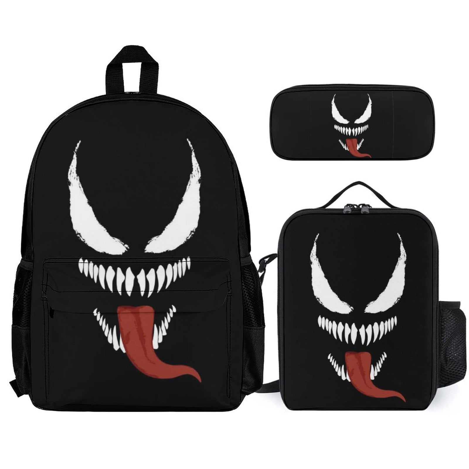 Venom Backpack 3 Piece Set Combination, Lunch Bag Pencil Bag Shoulder ...