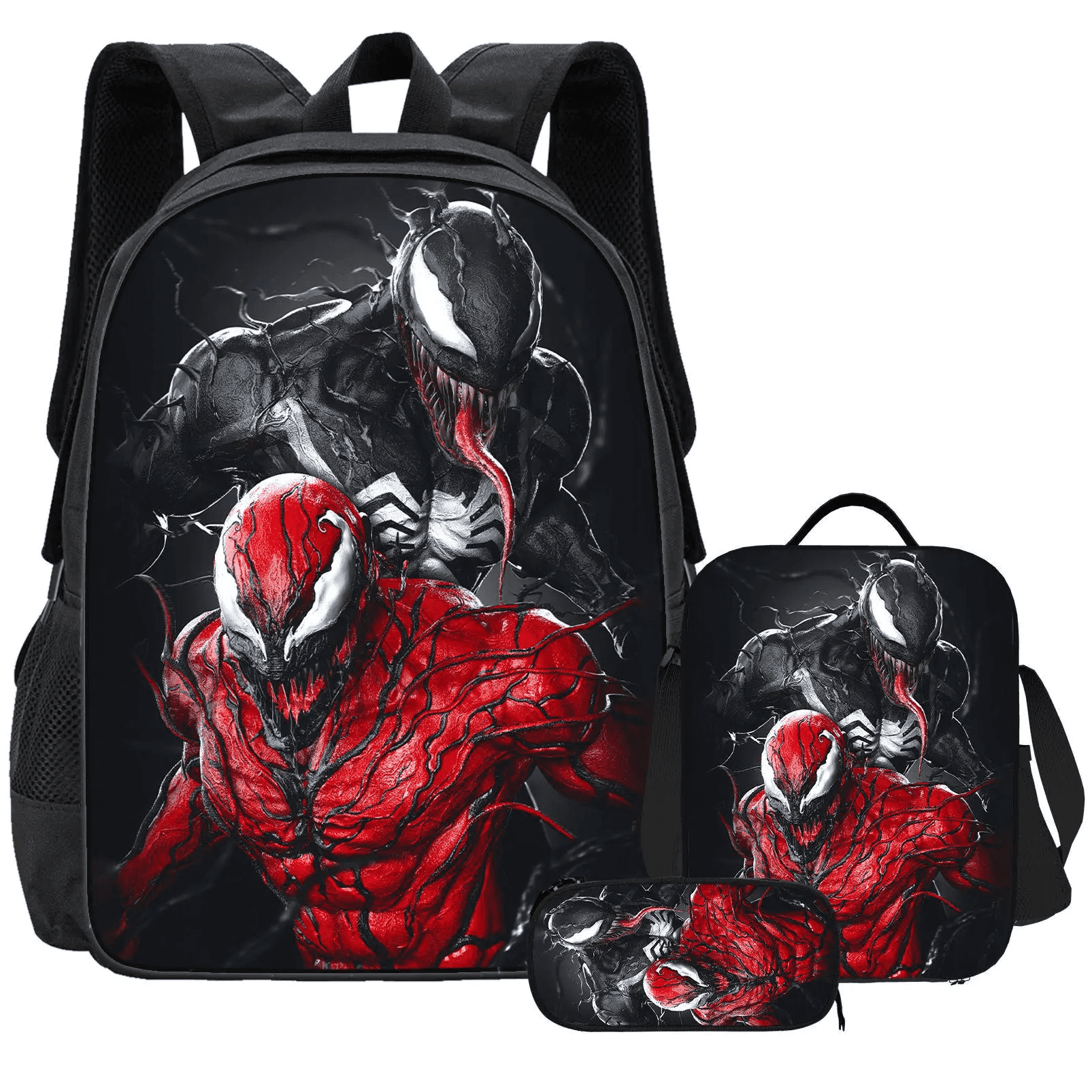 Venom Backpack Cartoon Character Creative Print Bookpack Lightweight ...