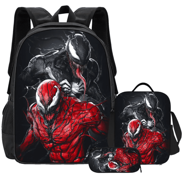 Venom Backpack Cartoon Character Creative Print Bookpack Lightweight ...