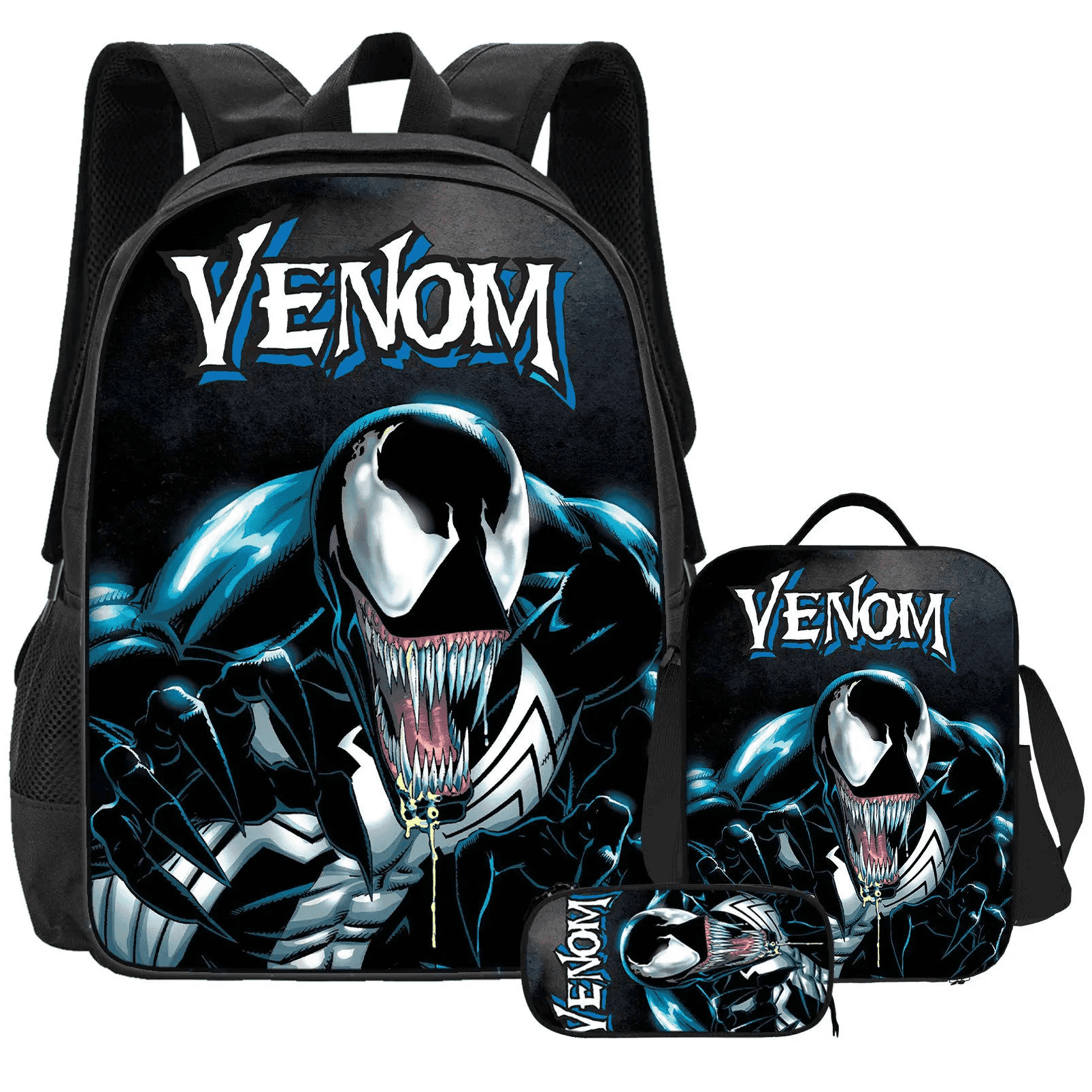 Venom Backpack, Unisex Lightweight Polyester Travel Bag, Movie Print ...