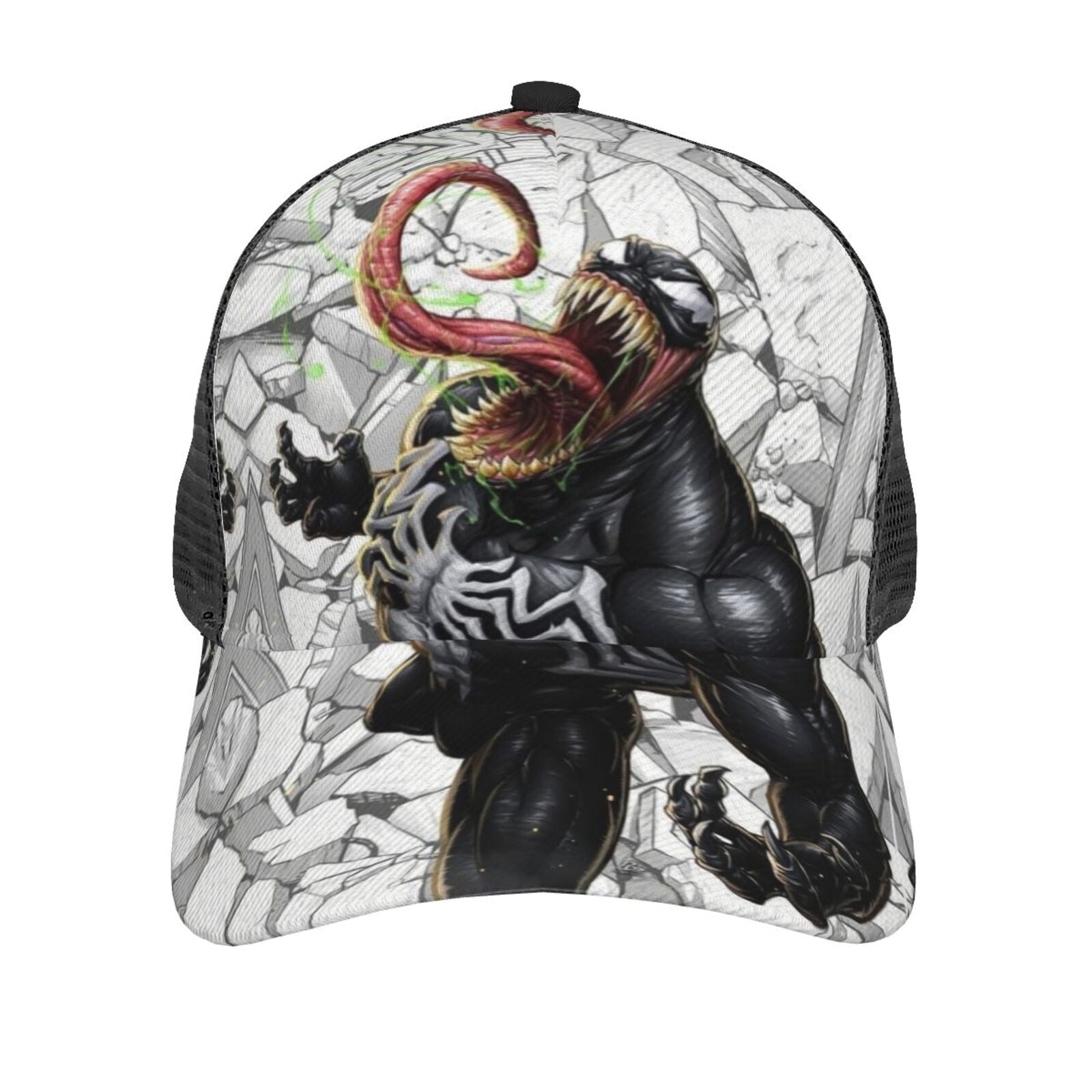 Venom Baseball Caps Casual Fishing Sun Hat Mesh Back Adjustable For Men ...