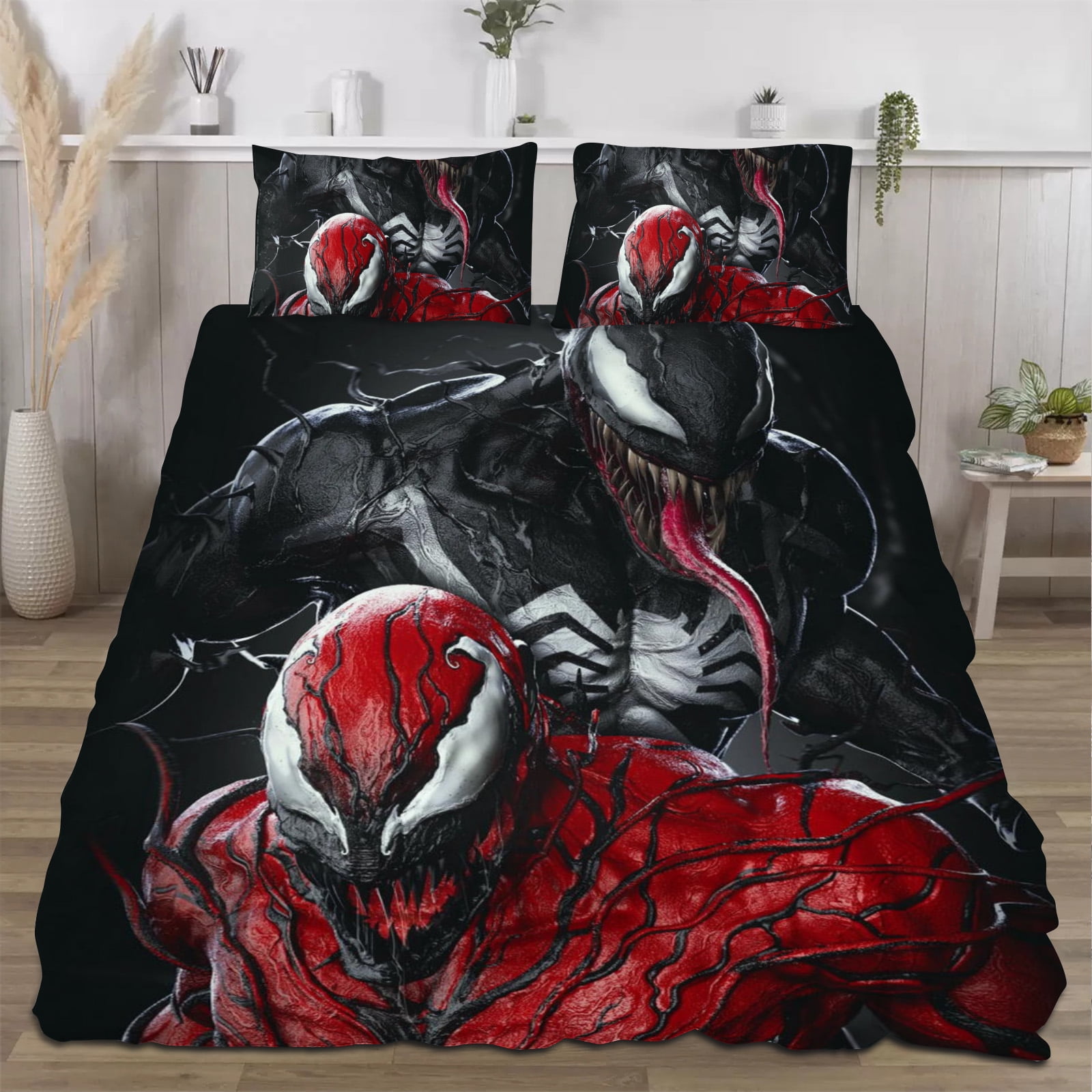 Venom Bedding Sets Twin Duvet Cover 3 Piece Cute Bed Set for Boys Girls ...