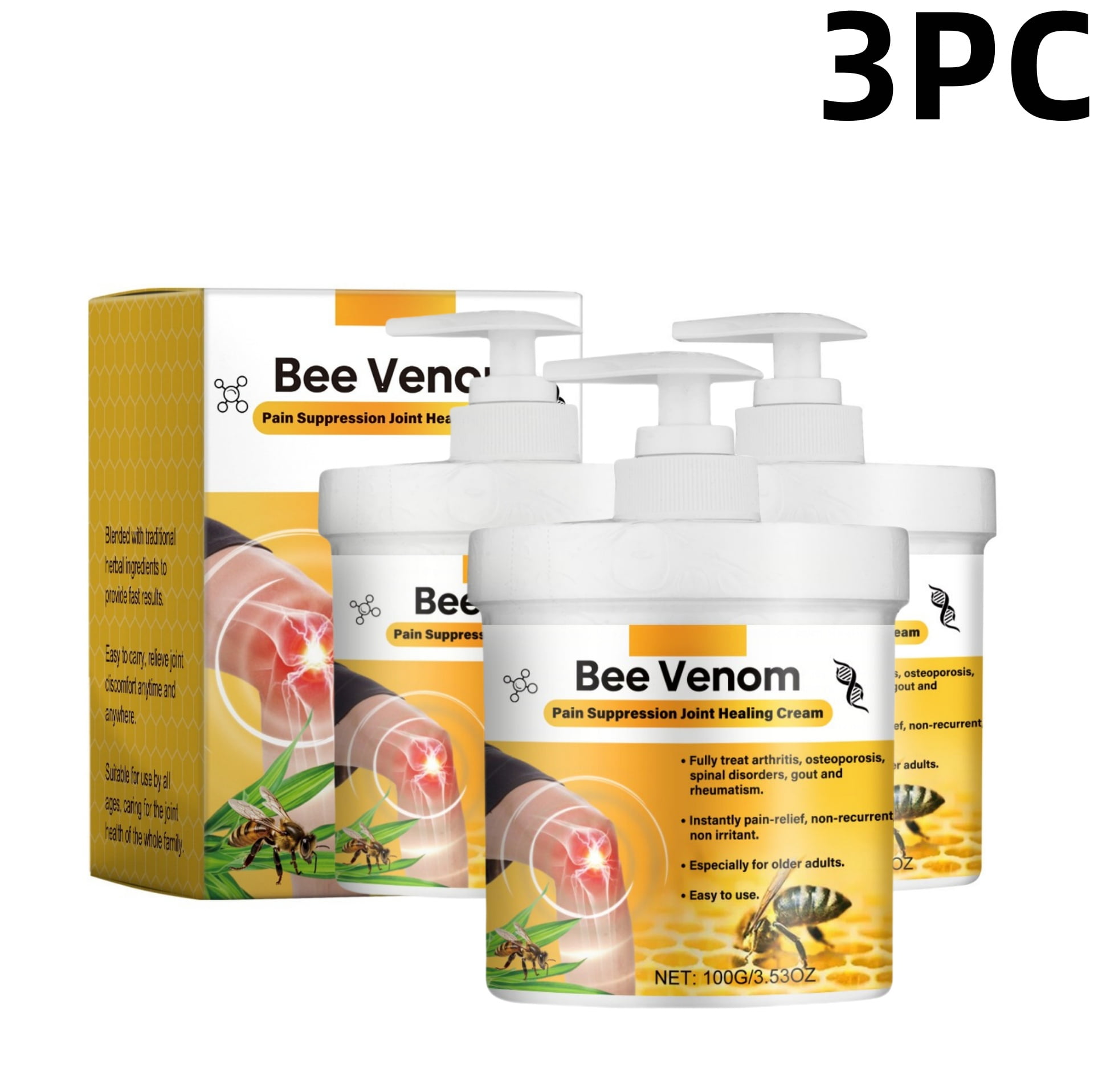 Venom Bee Pain Cream,joint & muscle therapy，different parts of the body ...