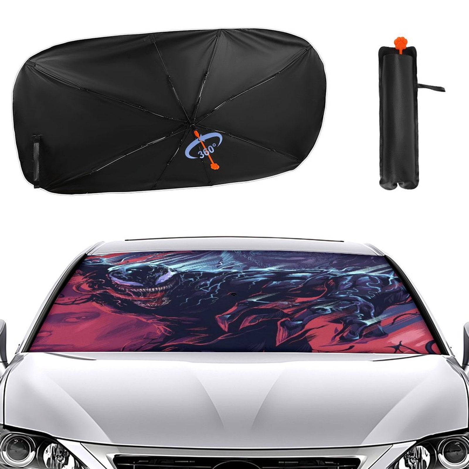 Venom Car Sun Shade Windshield Umbrella, Foldable Car Umbrella Sunshade ...