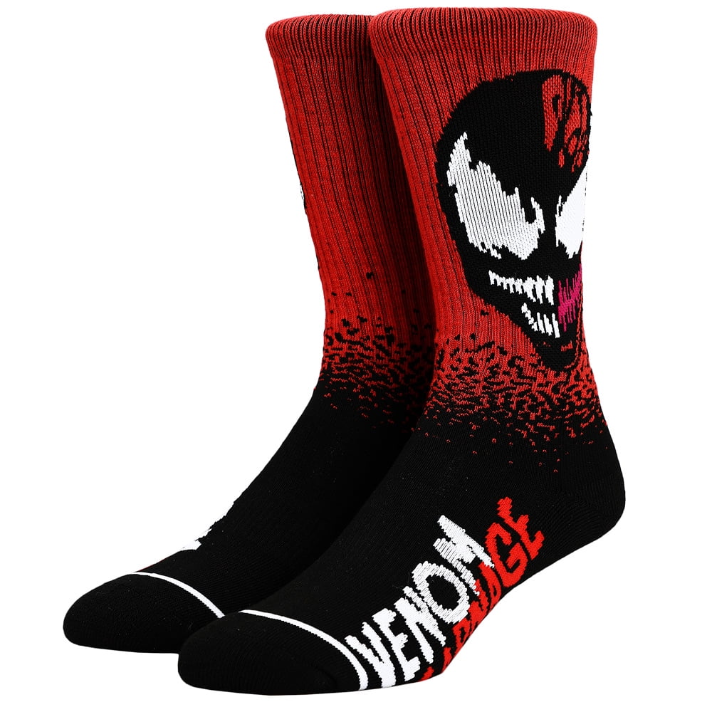 Venom Carnage Half & Half Mens Collectible Crew Socks - Walmart.com
