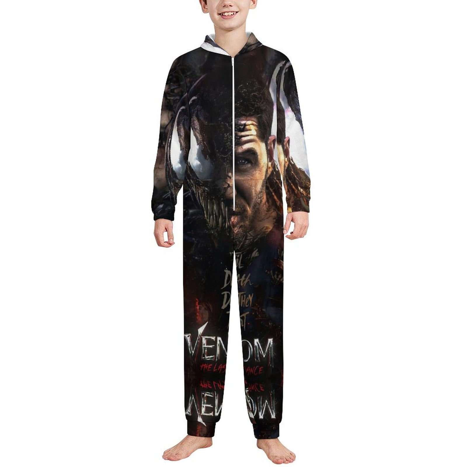 Venom Children's Home Jumpsuit Pajamas for Boys Girls Onesie Cartoon ...