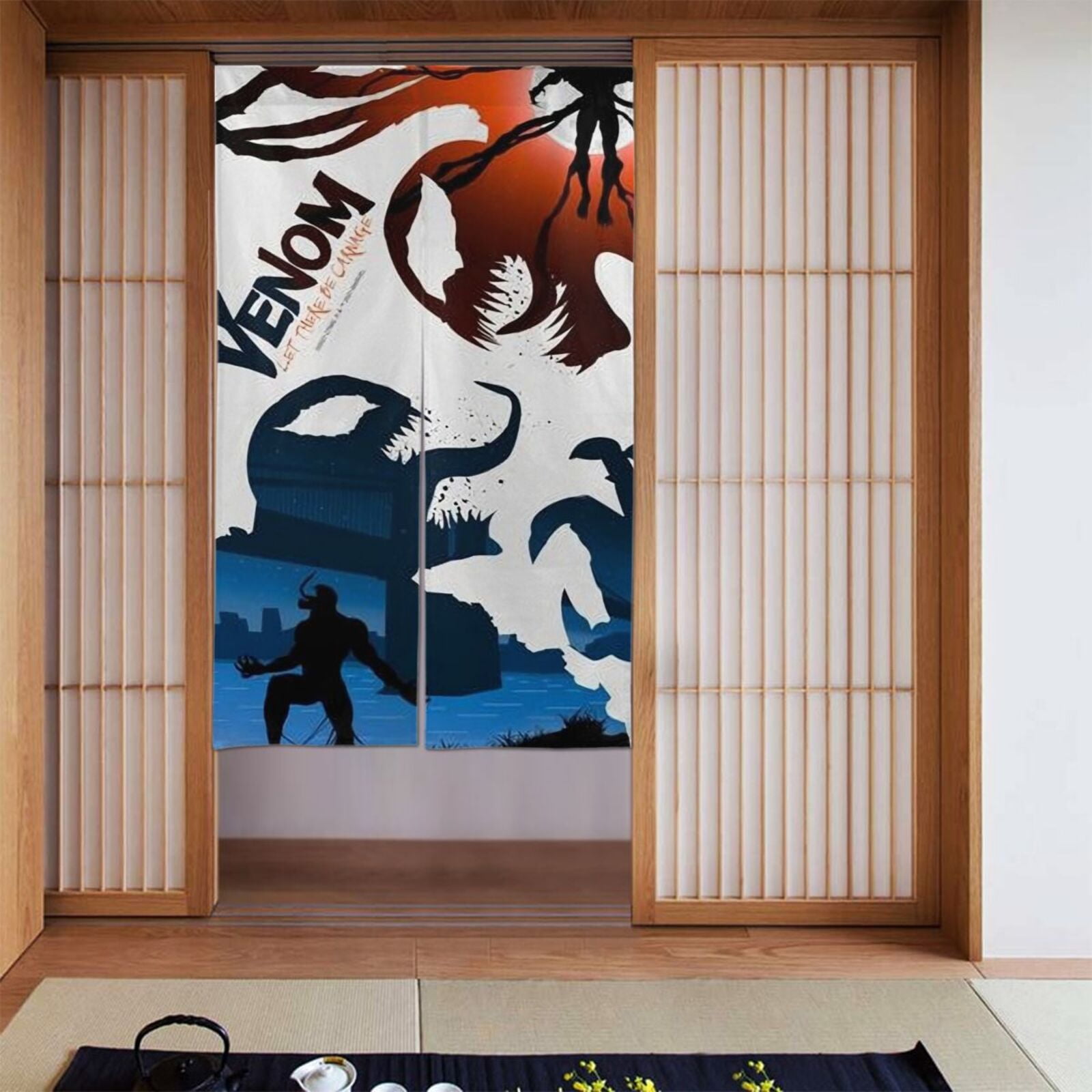 Venom‌ Custom Funny Photo Doorway Curtain, Customized Personalized ...