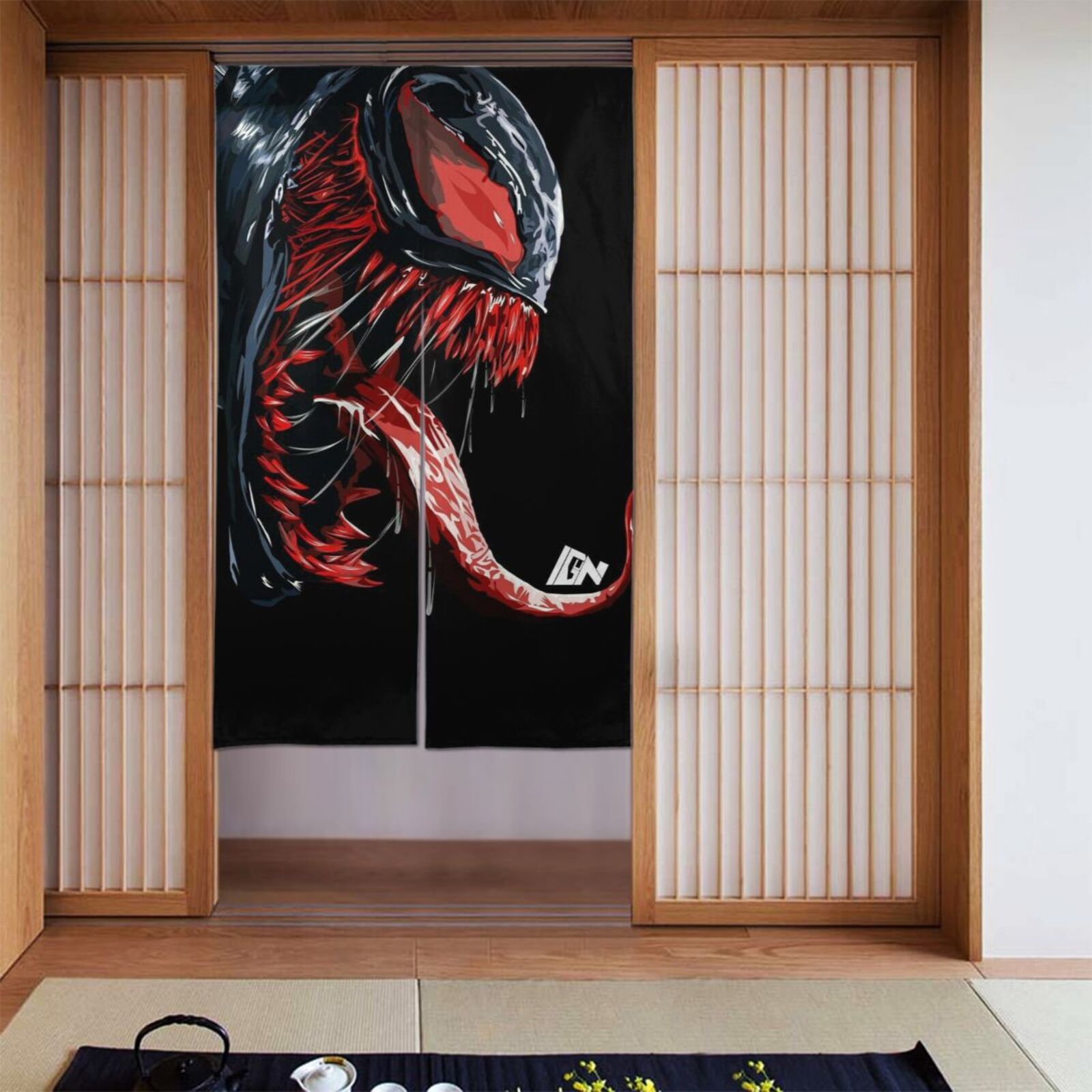Venom‌ Custom Funny Photo Doorway Curtain, Customized Personalized ...