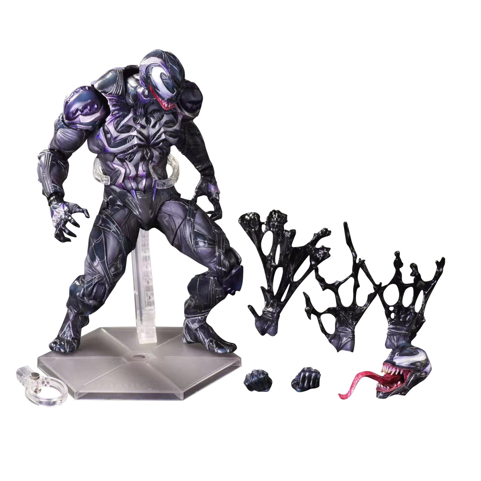 Venom Deluxe Action Figure with Interchangeable Parts and Stand Highly ...