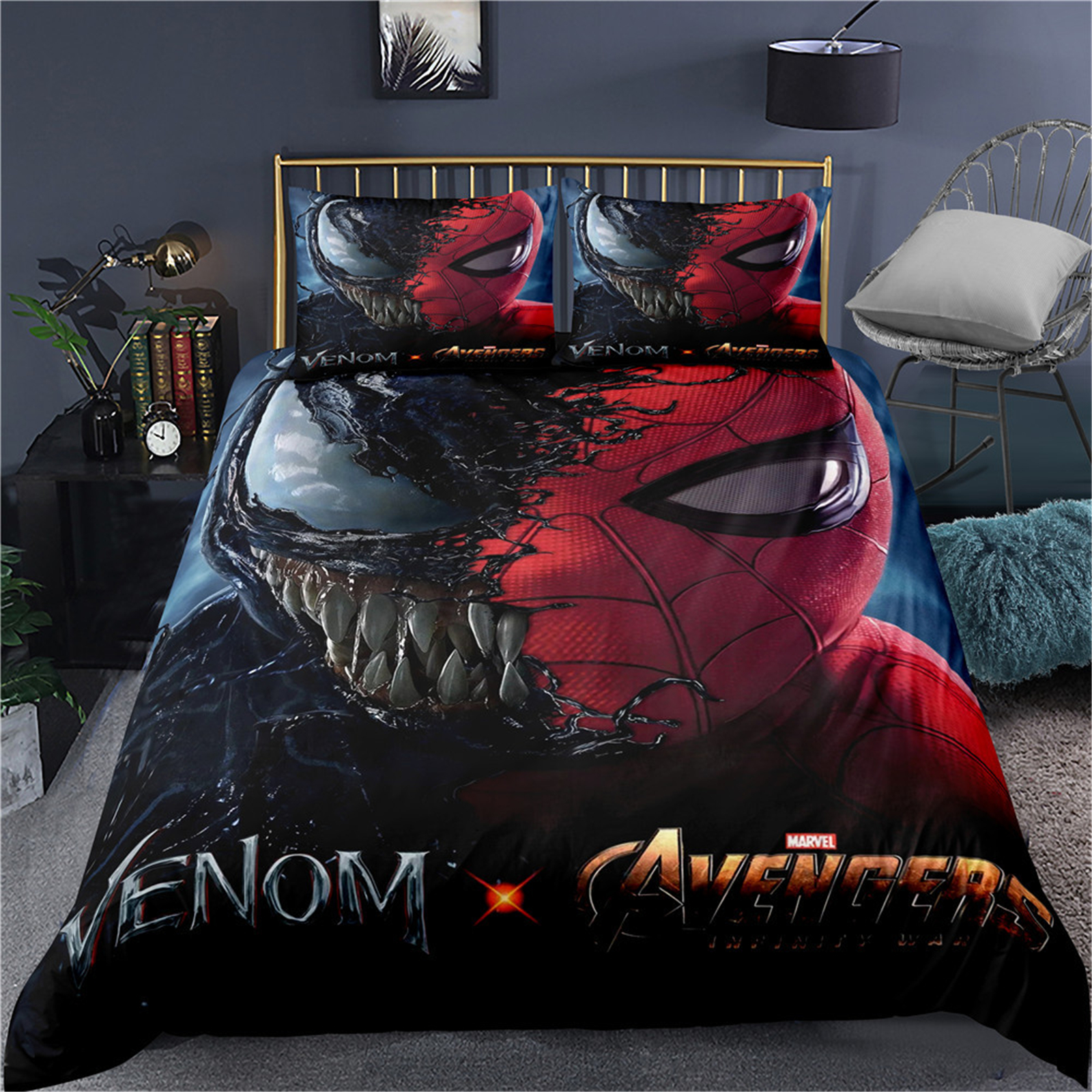 Venom Duvet Cover Sets 3 Pieces Soft Comfortable Bedding Set for All ...
