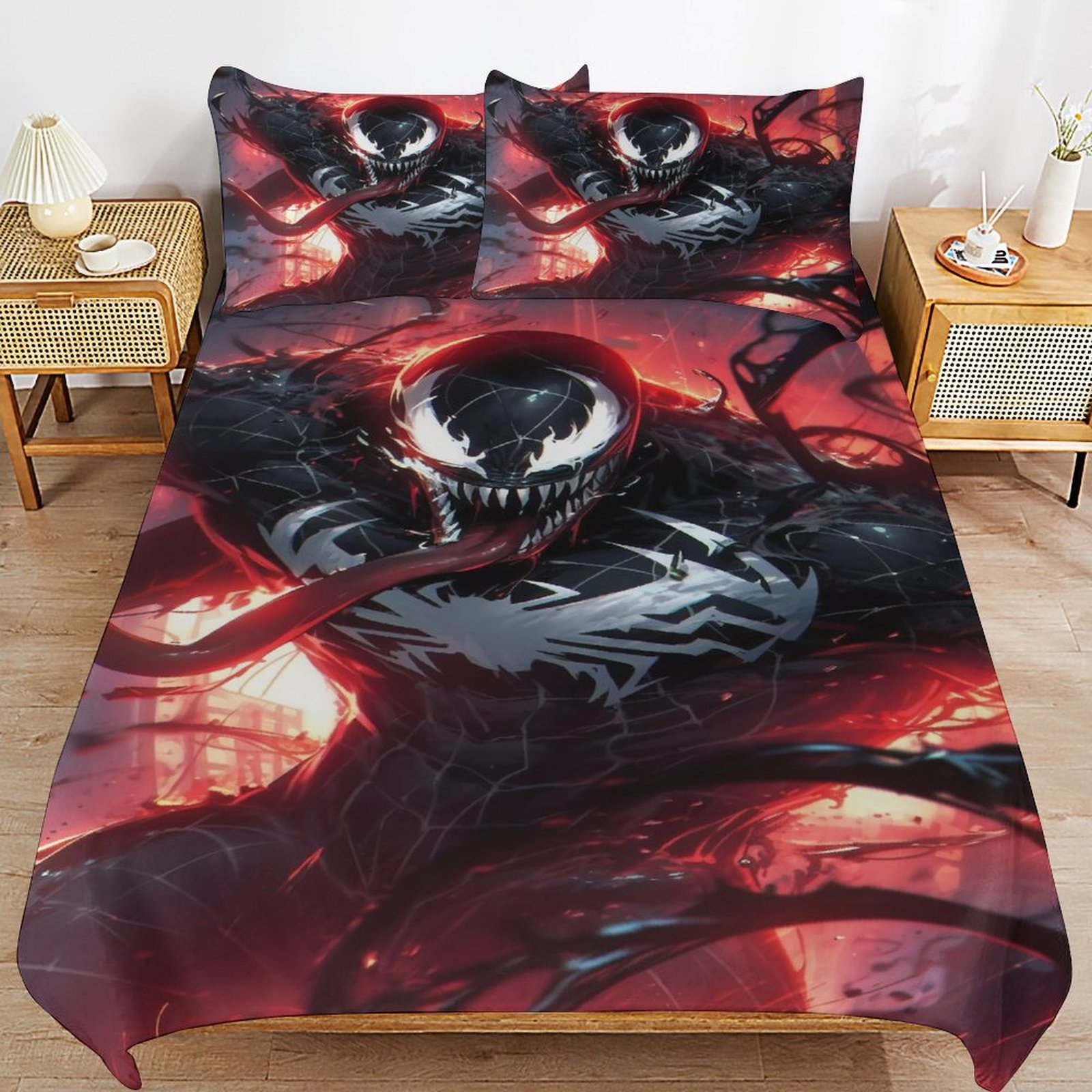 Venom Duvet Cover Sets Twin King Size for Kids Boys Girls, Soft Quilt ...
