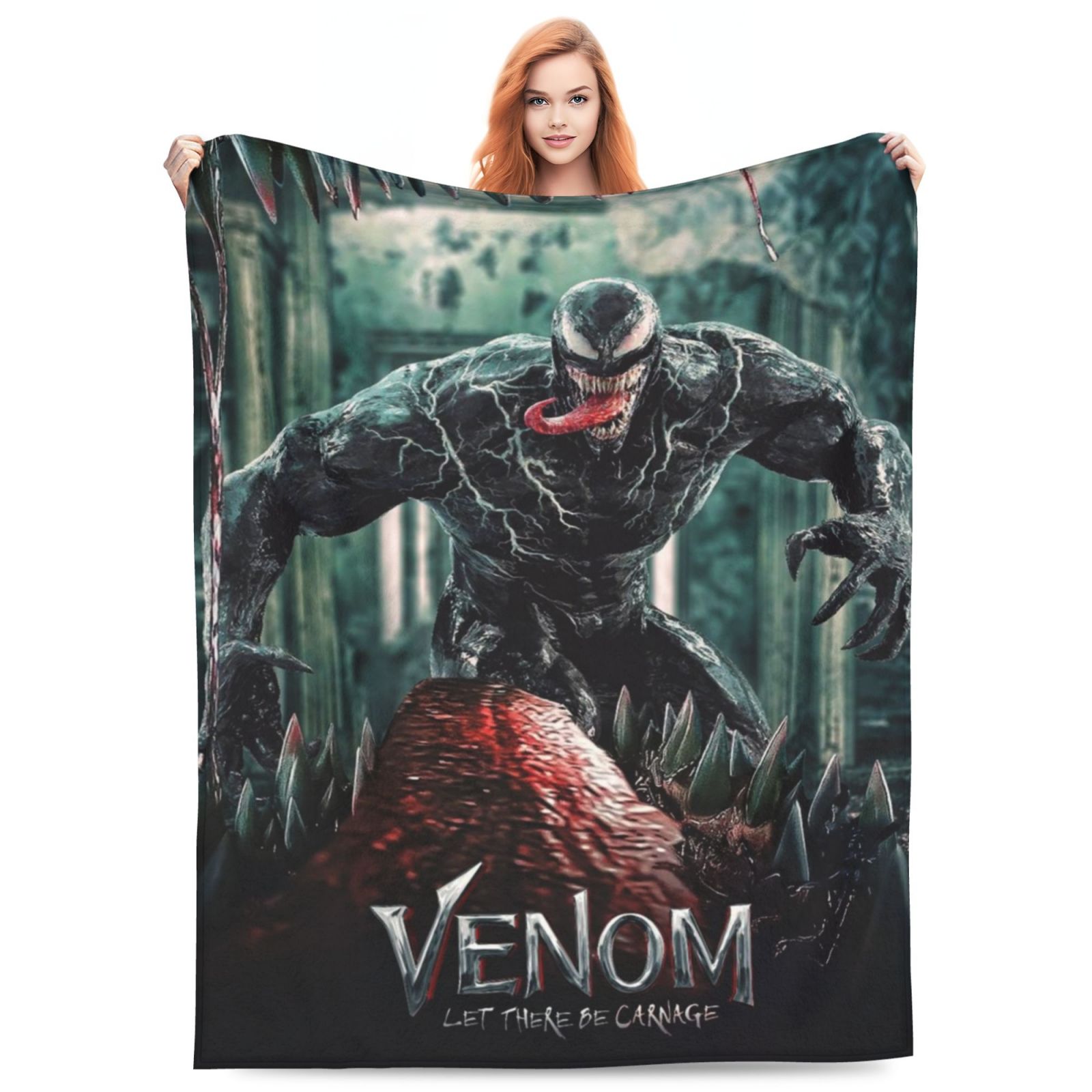 Venom Fleece Throw Blanket For Couch Or Bed - Plush Cozy Fuzzy Blanket ...