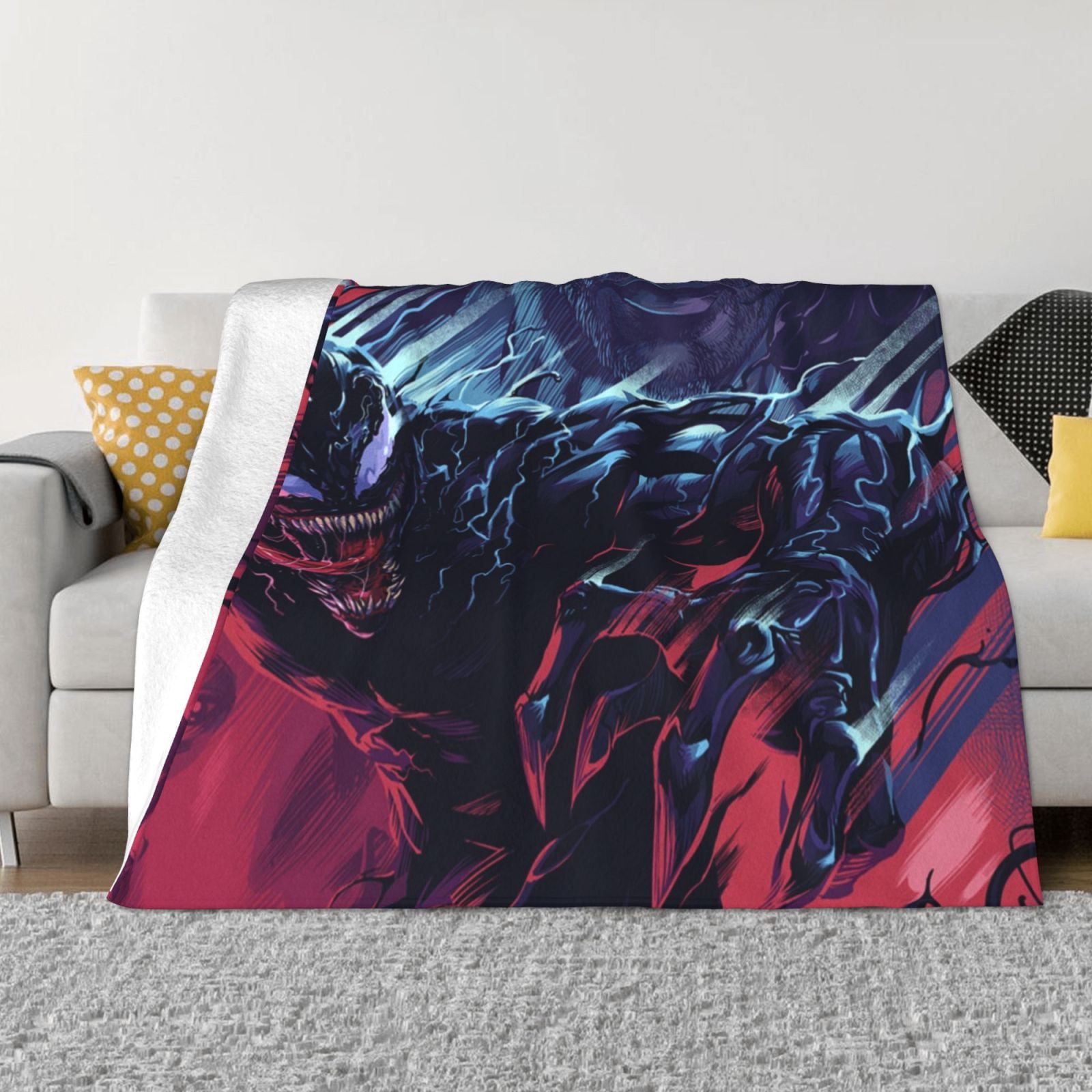 Venom Fleece Throw Blanket For Couch Or Bed - Plush Cozy Fuzzy Blanket ...