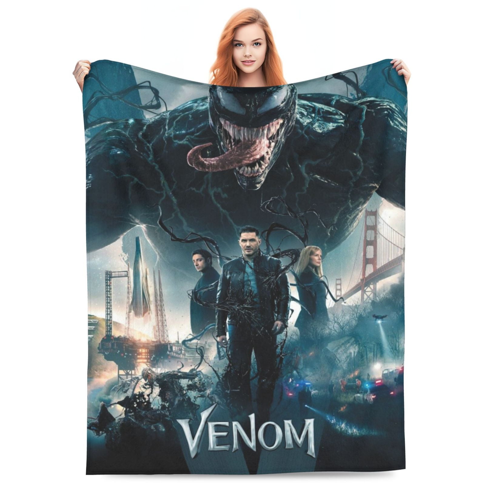 Venom Fleece Throw Blanket For Couch Or Bed - Plush Cozy Fuzzy Blanket ...