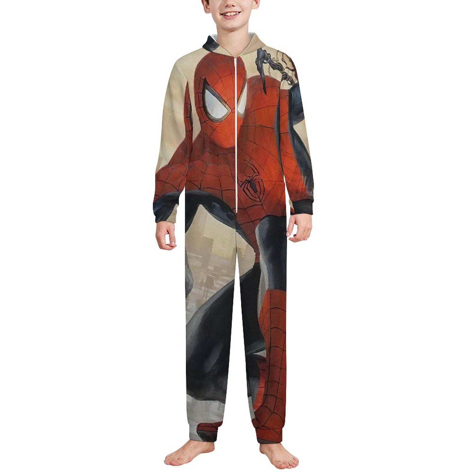 Venom Kids Pajamas One Piece Hooded Union Suit Onesie PJs Sleepwear for ...