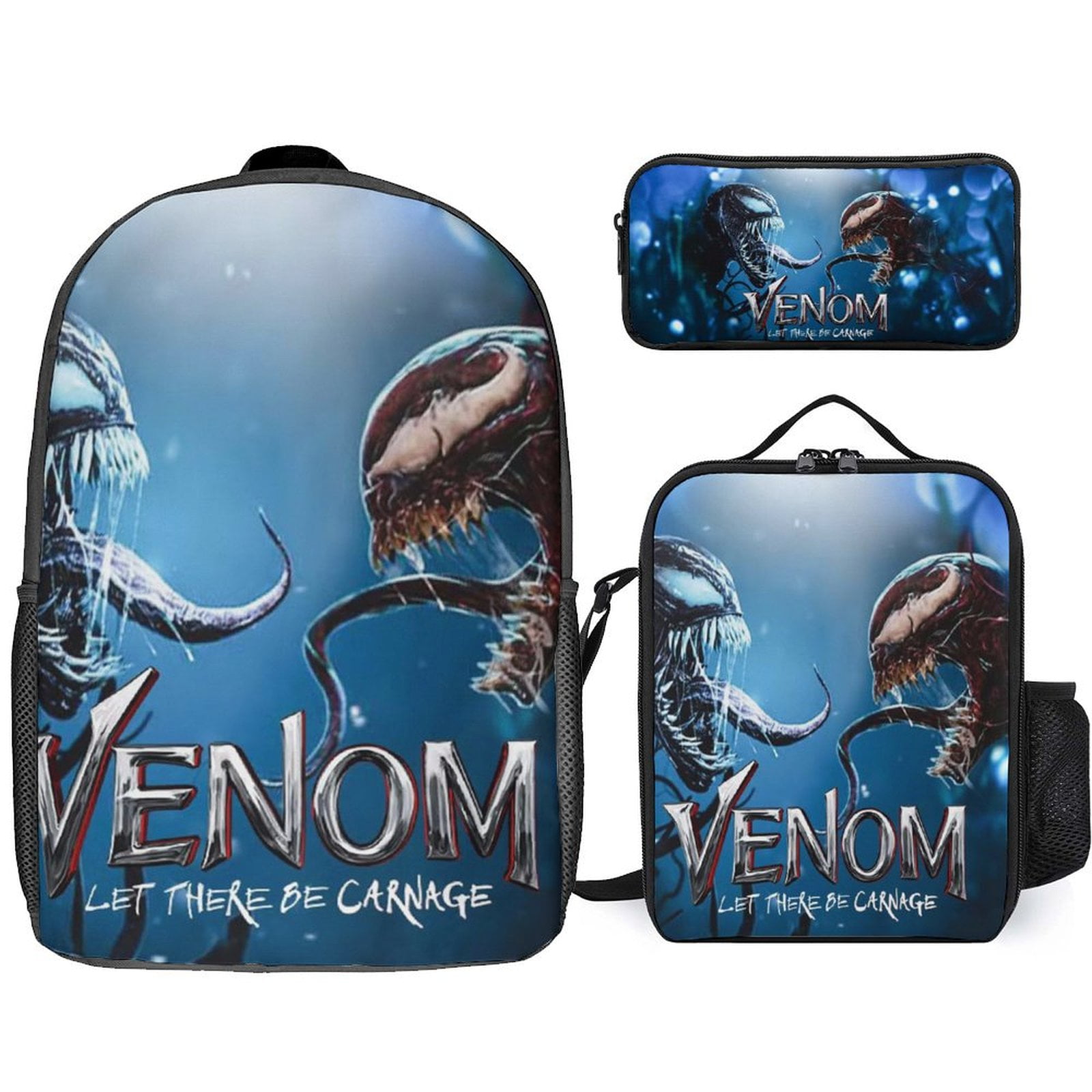 Venom Let There Be Carnage Schoolbag With Lunch Bag Pencil Case Set ...
