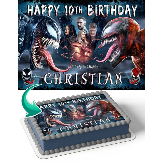 Venom Let There Be Carnage 2021 Edible Image Cake Topper Personalized ...