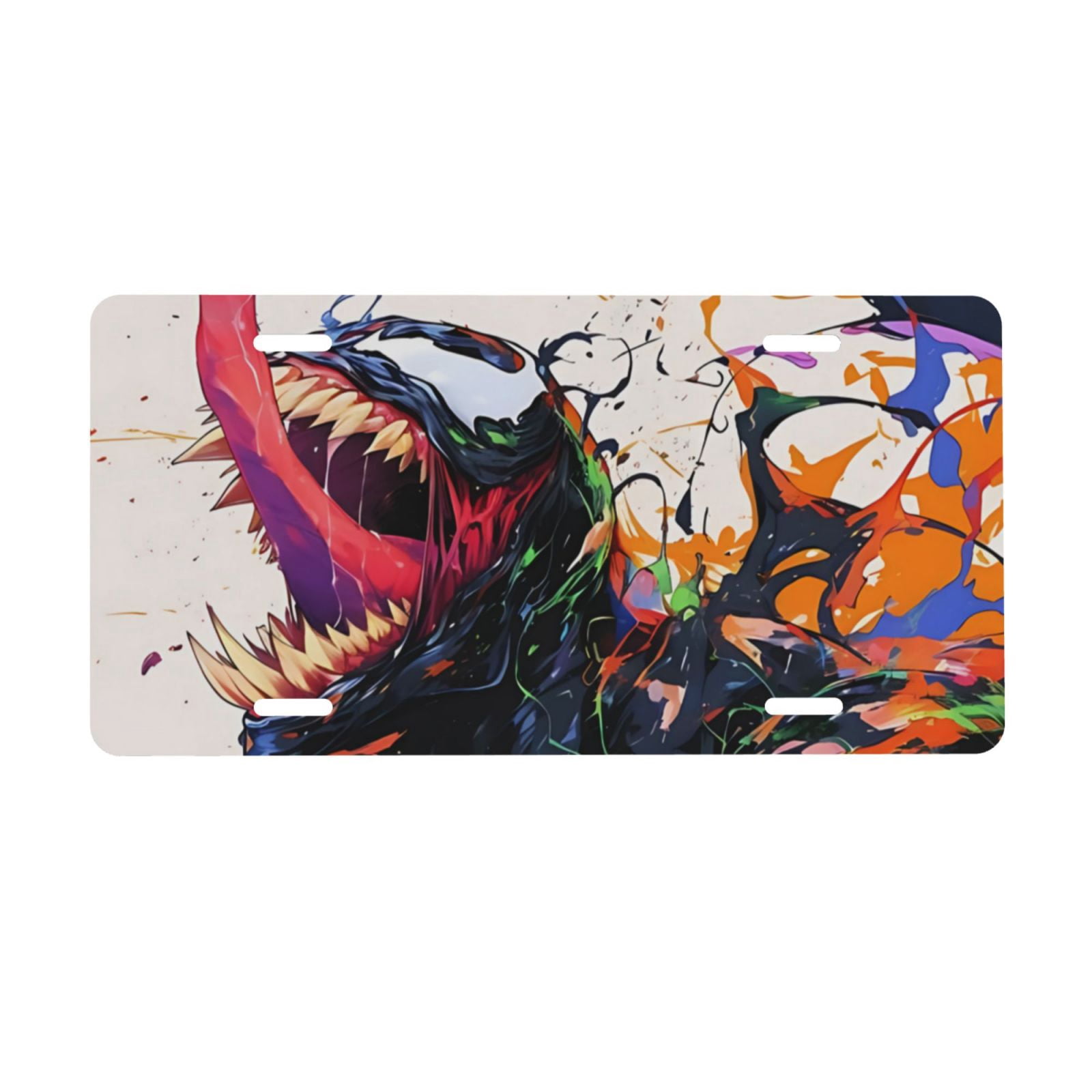 Venom License Plate, Car Front License Plates With 4 Holes, Metal Car ...