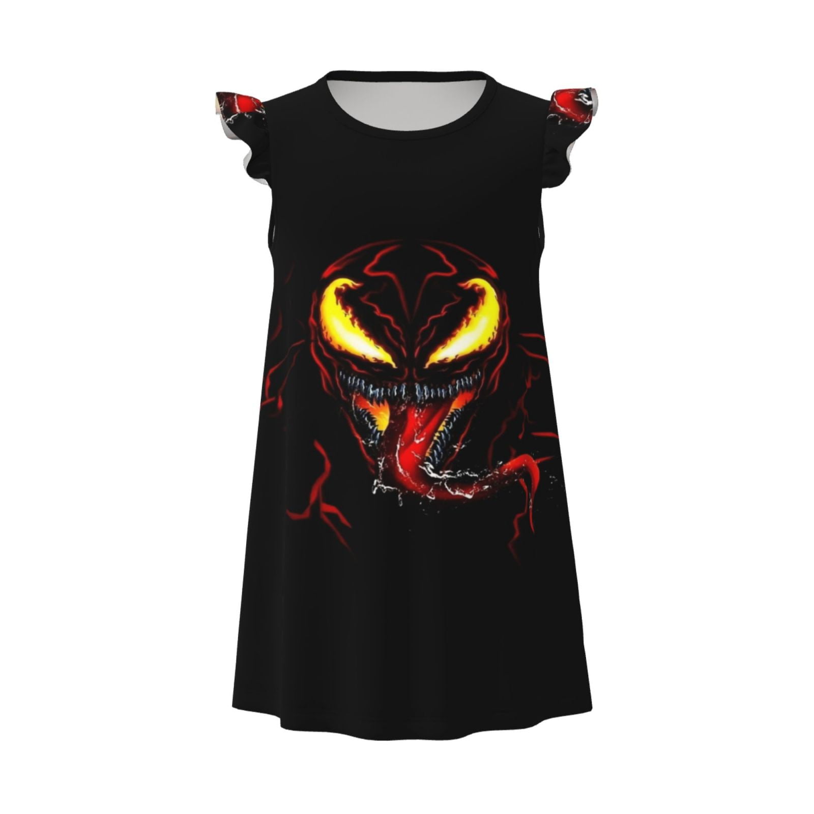Venom Little Girls Nightgowns Soft Flutter Sleeve Night Dress Pajamas ...