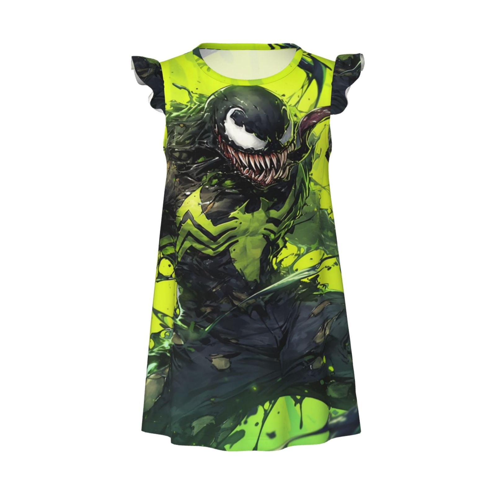 Venom Little Girls Nightgowns Soft Flutter Sleeve Night Dress Pajamas ...